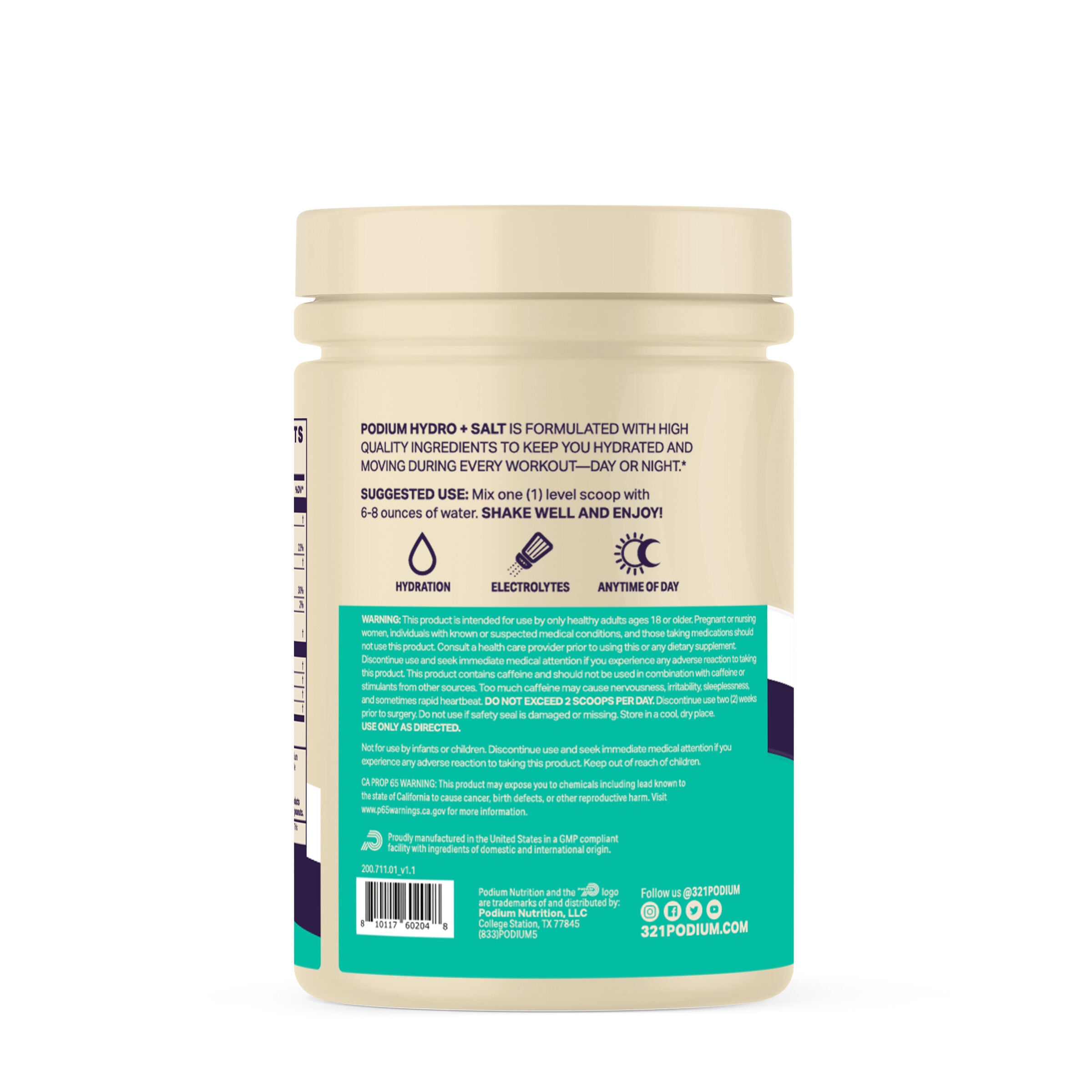 PODIUM® - Hydro V2 Salt + BCAA - Sour Watermelon - 14.60 oz (30 ...