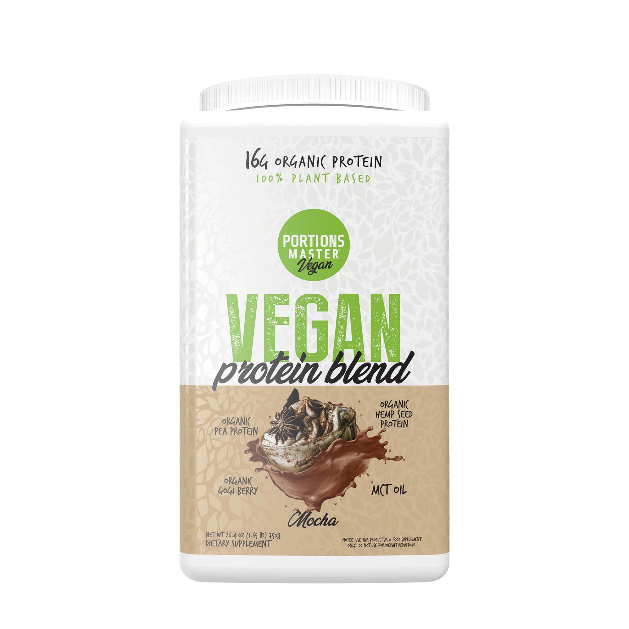 Portions Master - Vegan Protein Blend - Mocha - 30 Servings | GNC