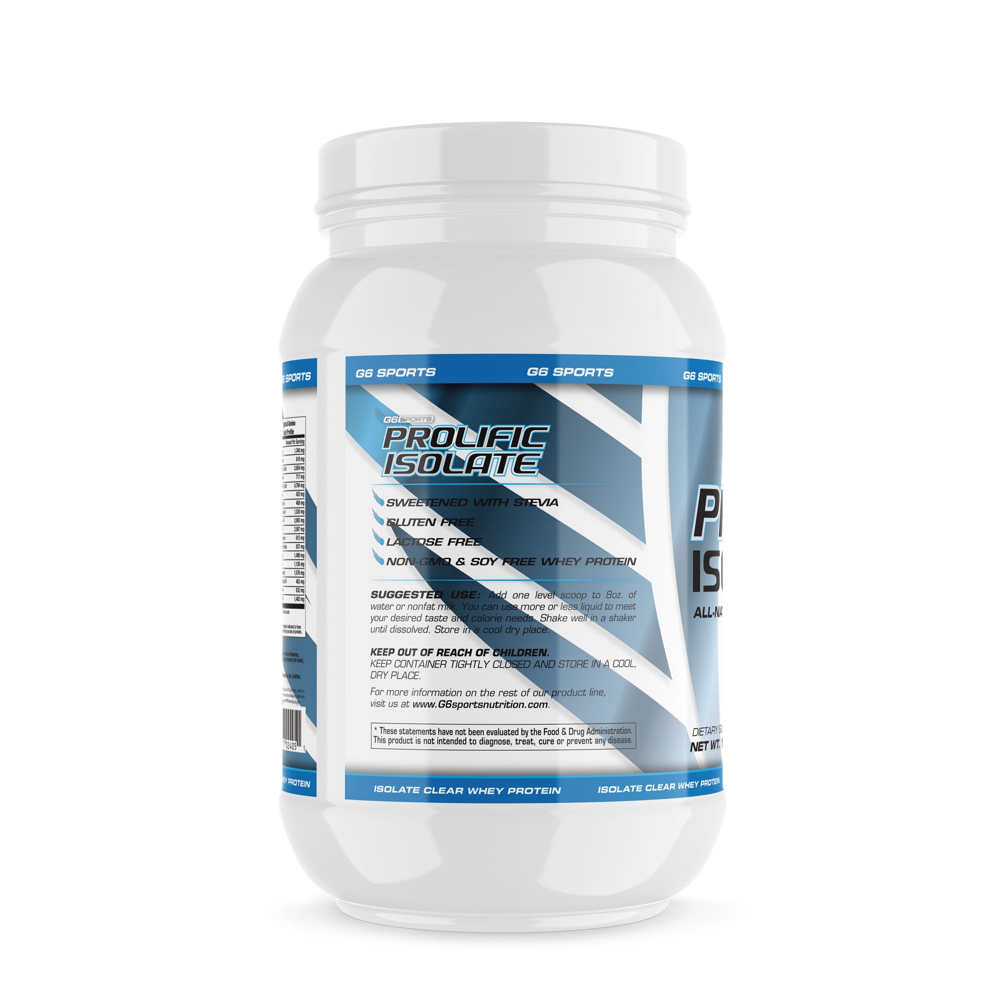 G6 Sports - Prolific Iso-Clear Whey Protein - Rainbow Punch - 1.9lb | GNC