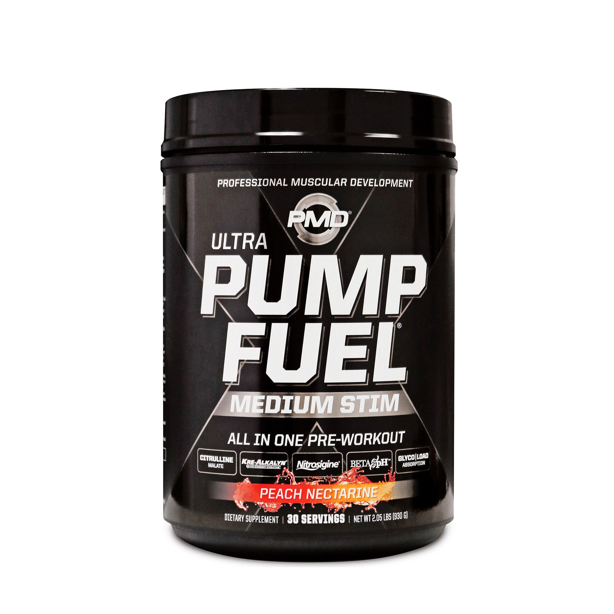 PMD - Ultra Pump Fuel® Medium Stim Pre-Workout - Peach Nectarine - 30 ...