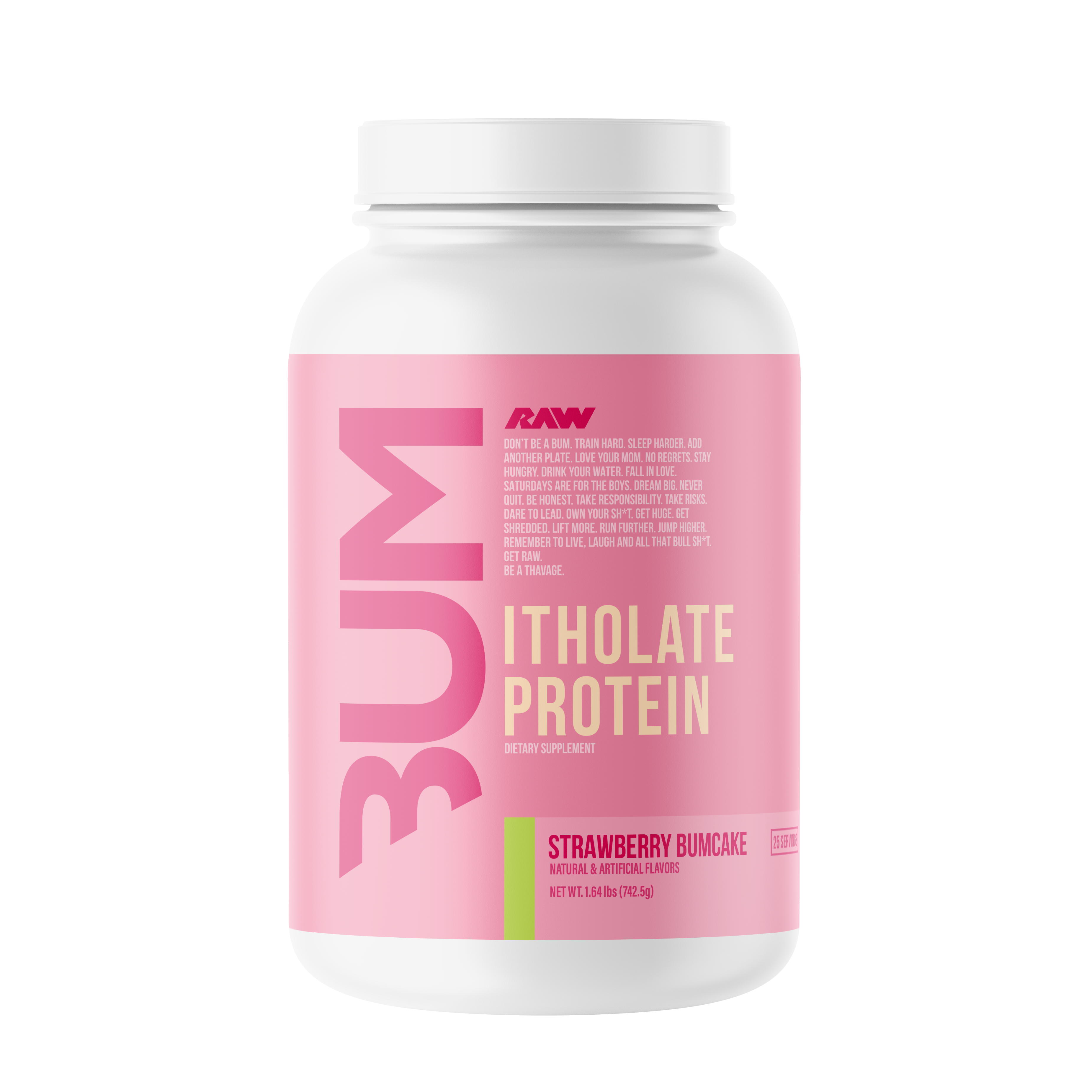 Raw Nutrition - Itholate Protein - Strawberry Bumcake (25 Servings) | GNC