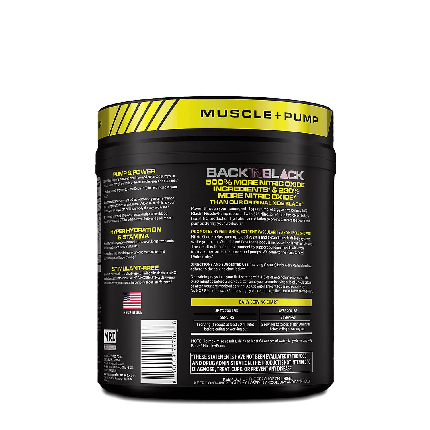 N02 Black® Muscle Plus Pump - Sour Pixie Pump - 60 Servings Sour Pixie ...