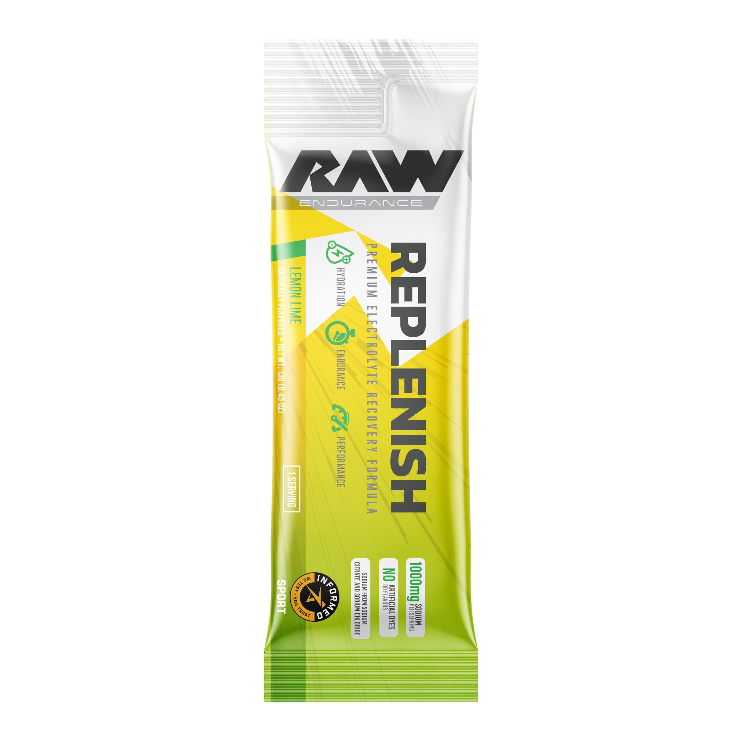 Raw Nutrition - Replenish Premium Electrolyte Recovery - Lemon Lime (20 ...