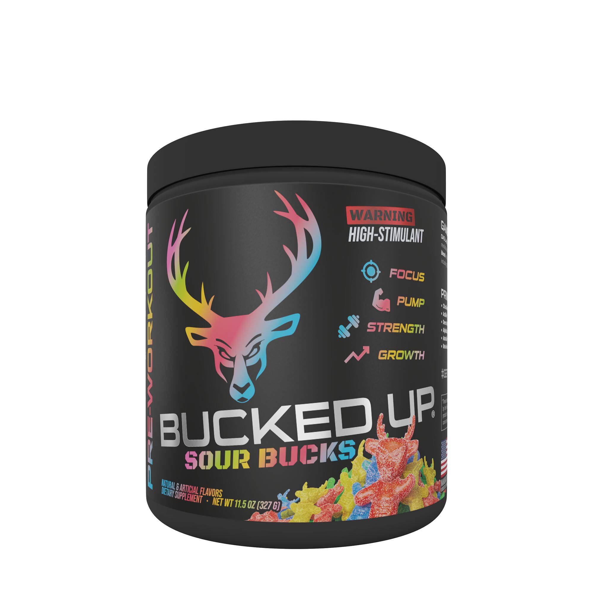 Bucked Up® High Stimulant Pre-Workout - Sour Bucks | GNC