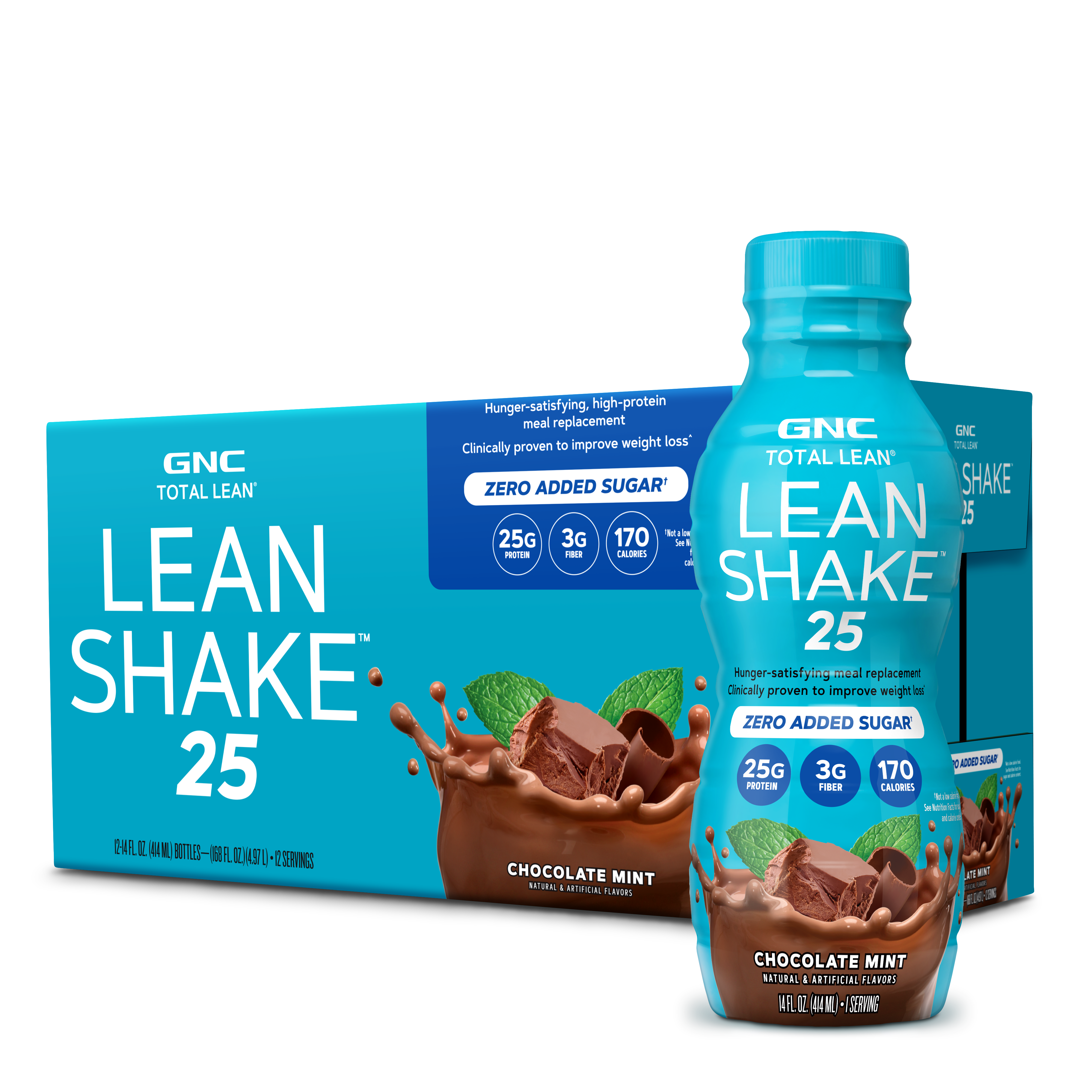 GNC Total Lean® - Lean Shake - Chocolate Mint - 14oz. (12 Bottles) | GNC