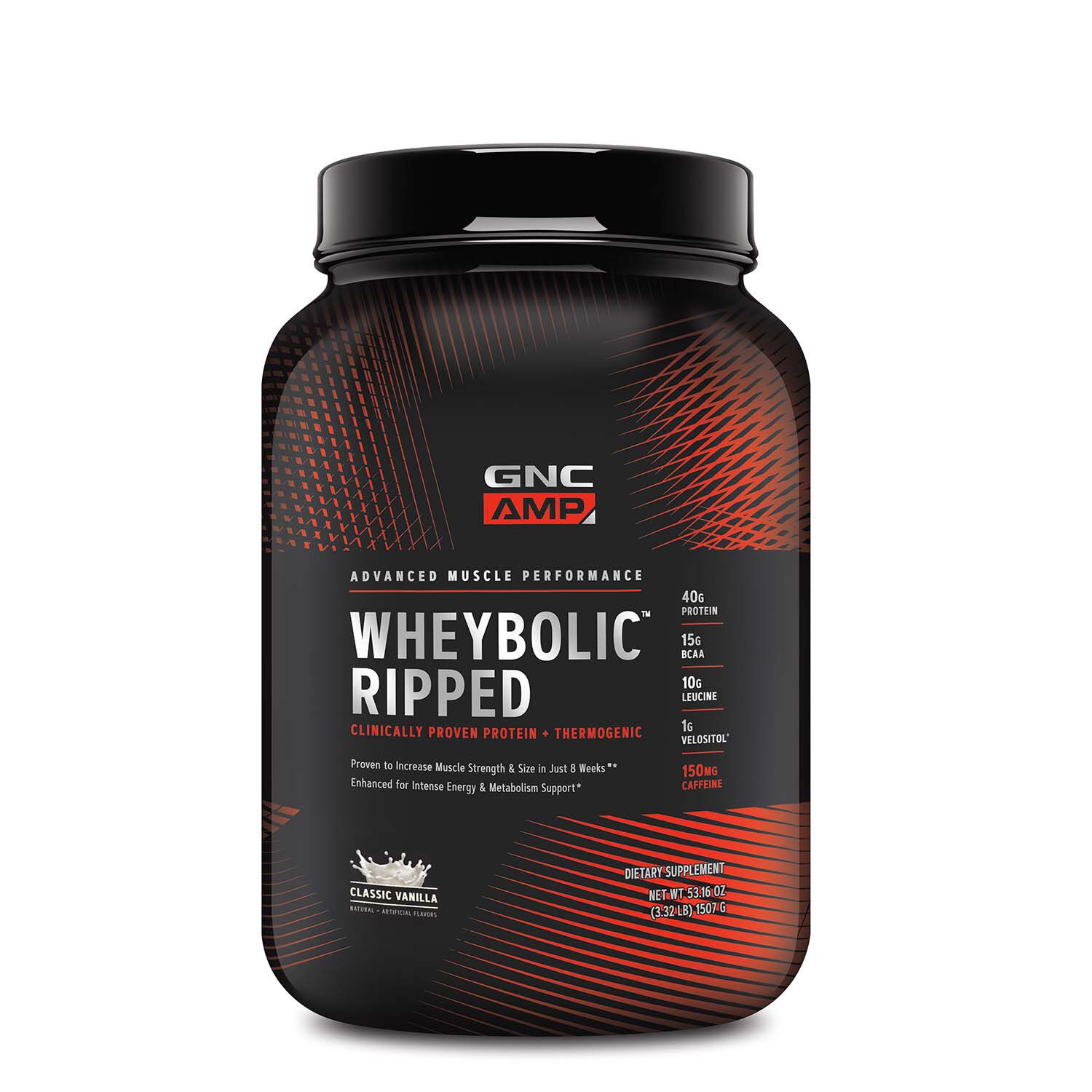 AMP Wheybolic Ripped Protein with Caffeine, & L-Carnitine | GNC