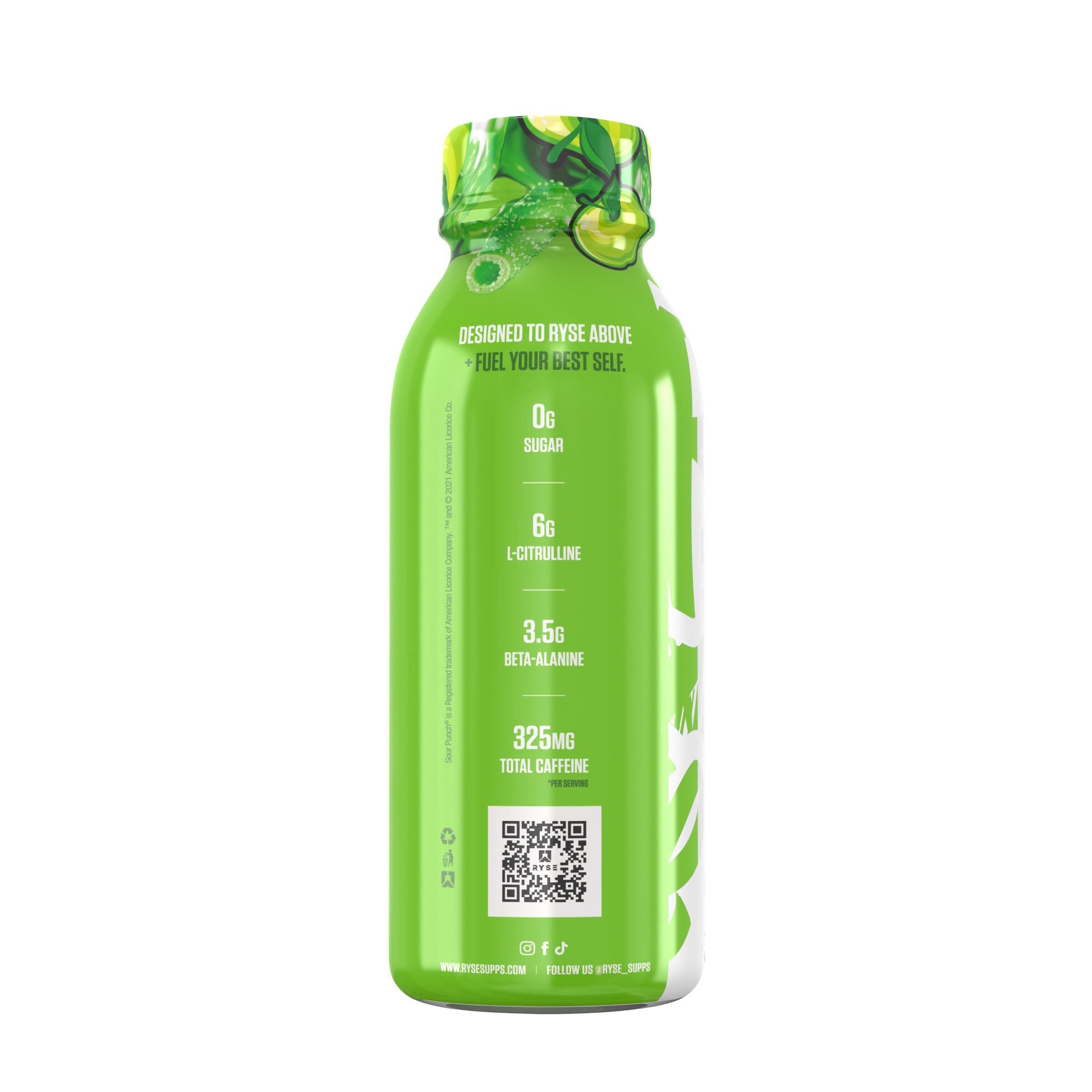 RYSE - Loaded Pre-Workout RTD - Sour Punch Green Apple - 12 fl oz (12 ...