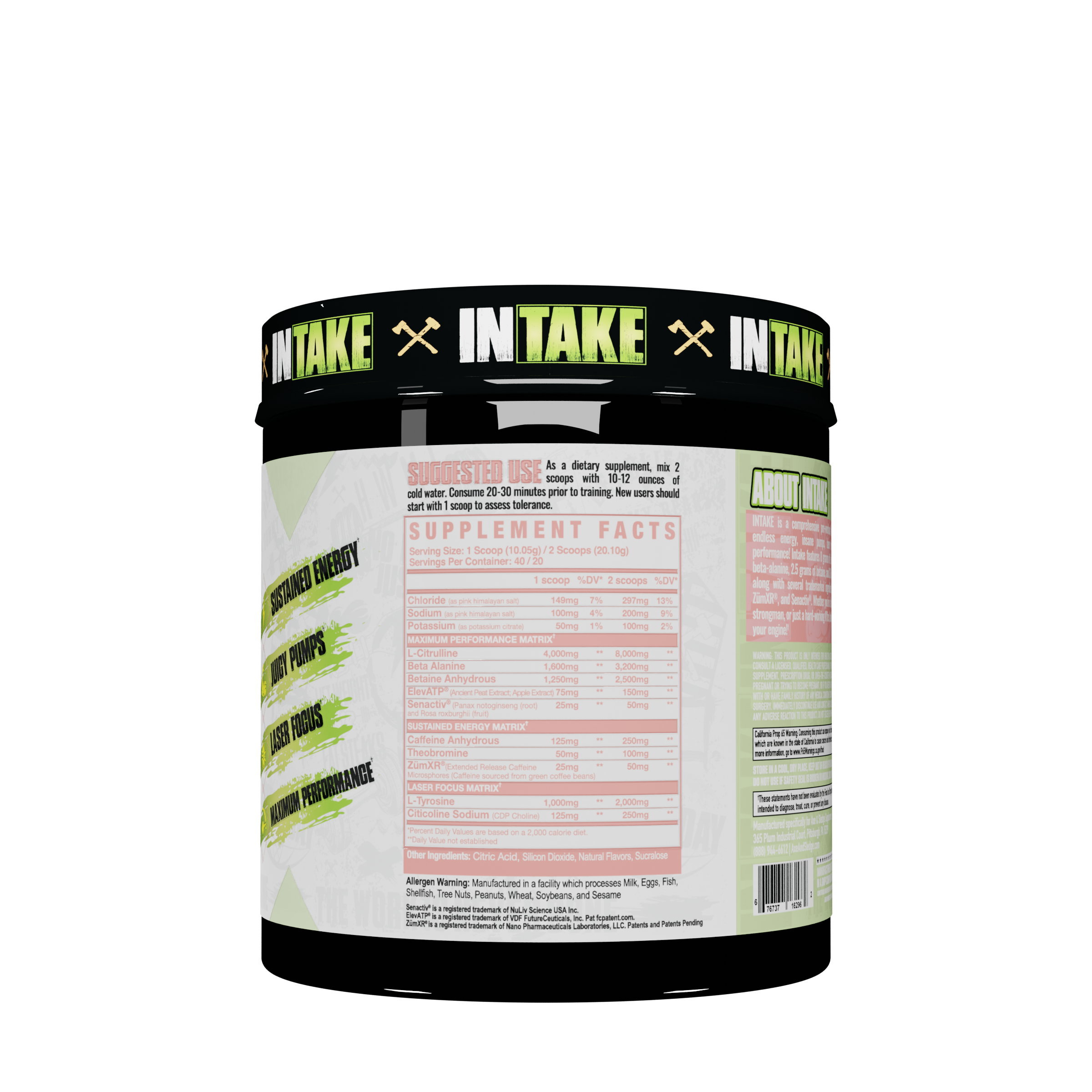 Axe & Sledge Supplements™ - Intake All-In-One Pre-Workout - Island ...