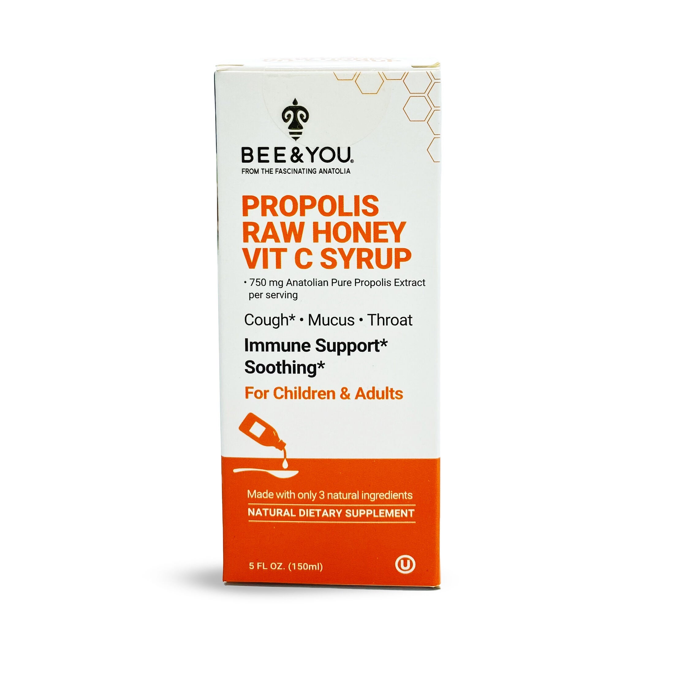 Bee & You® - Propolis Raw Honey Vit C Syrup - 150ml | GNC