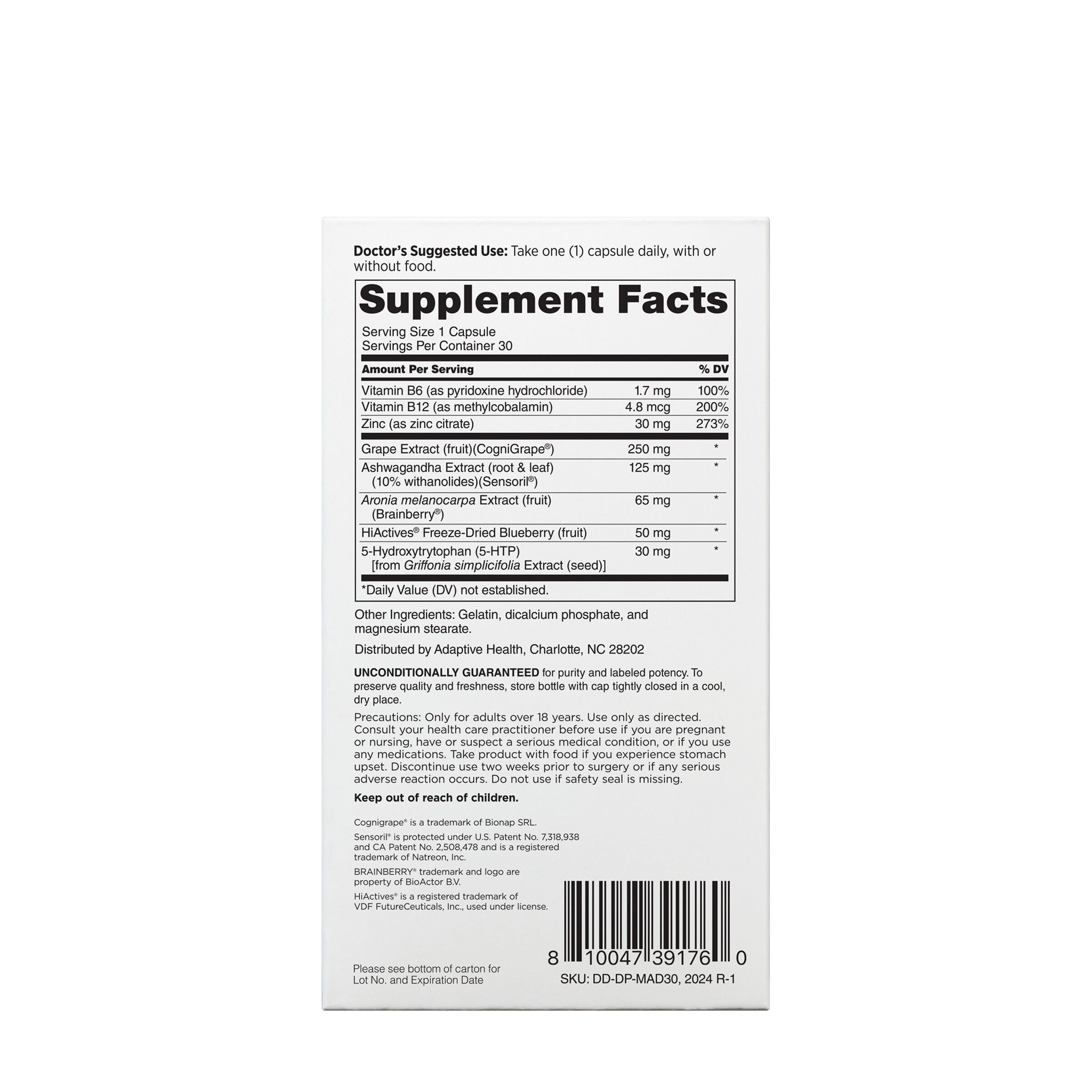 Doctors' Preferred® - Mindful Advantage - 30 Capsules (30 Servings) | GNC