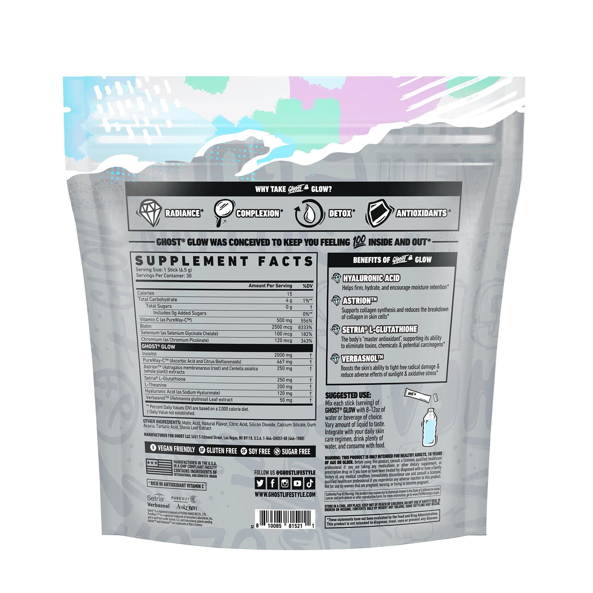 GHOST® GLOW Beauty x Detox* On The Go Sticks | GNC