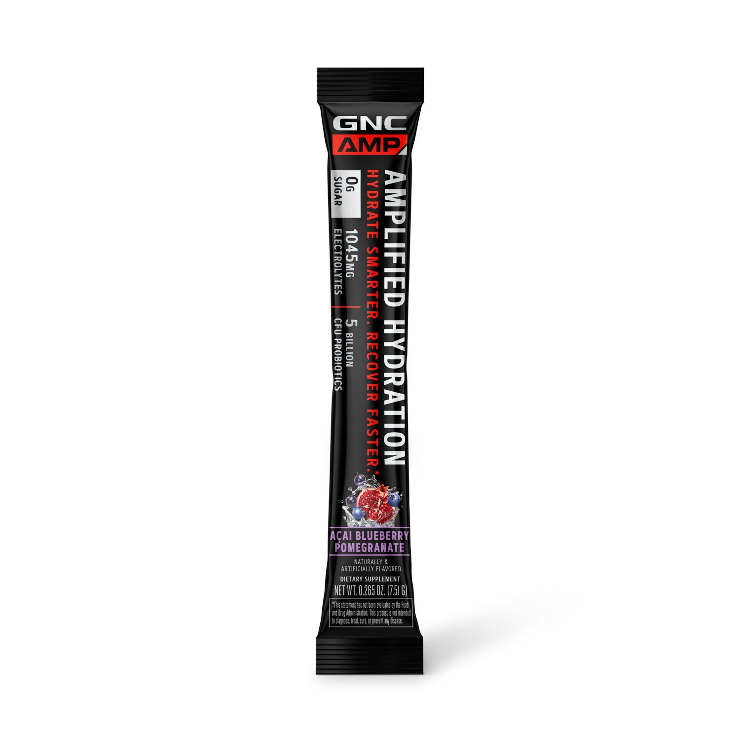 GNC AMP Amplified Hydration - Acai Blueberry Pomegranate - 12 Stick ...