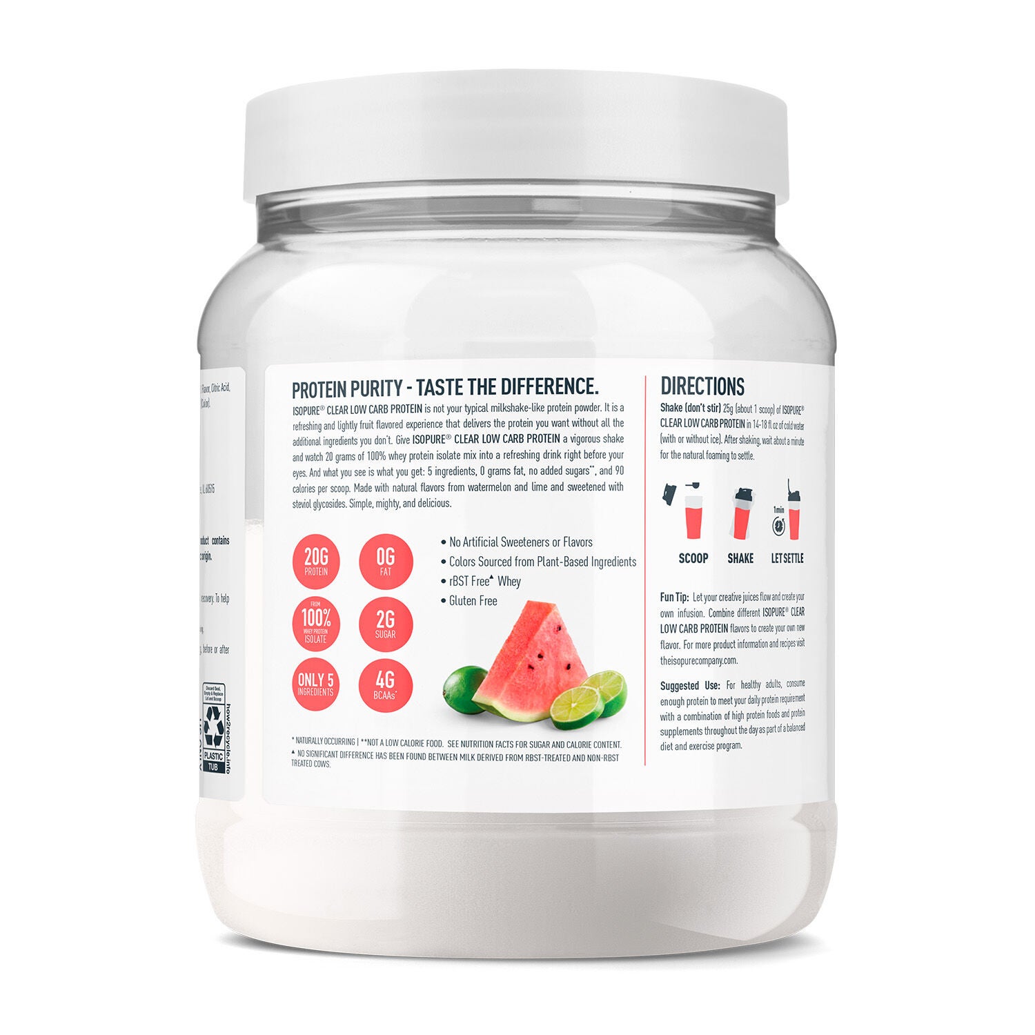 Isopure® - Clear Protein Powder - Watermelon Lime (16 Servings) | GNC