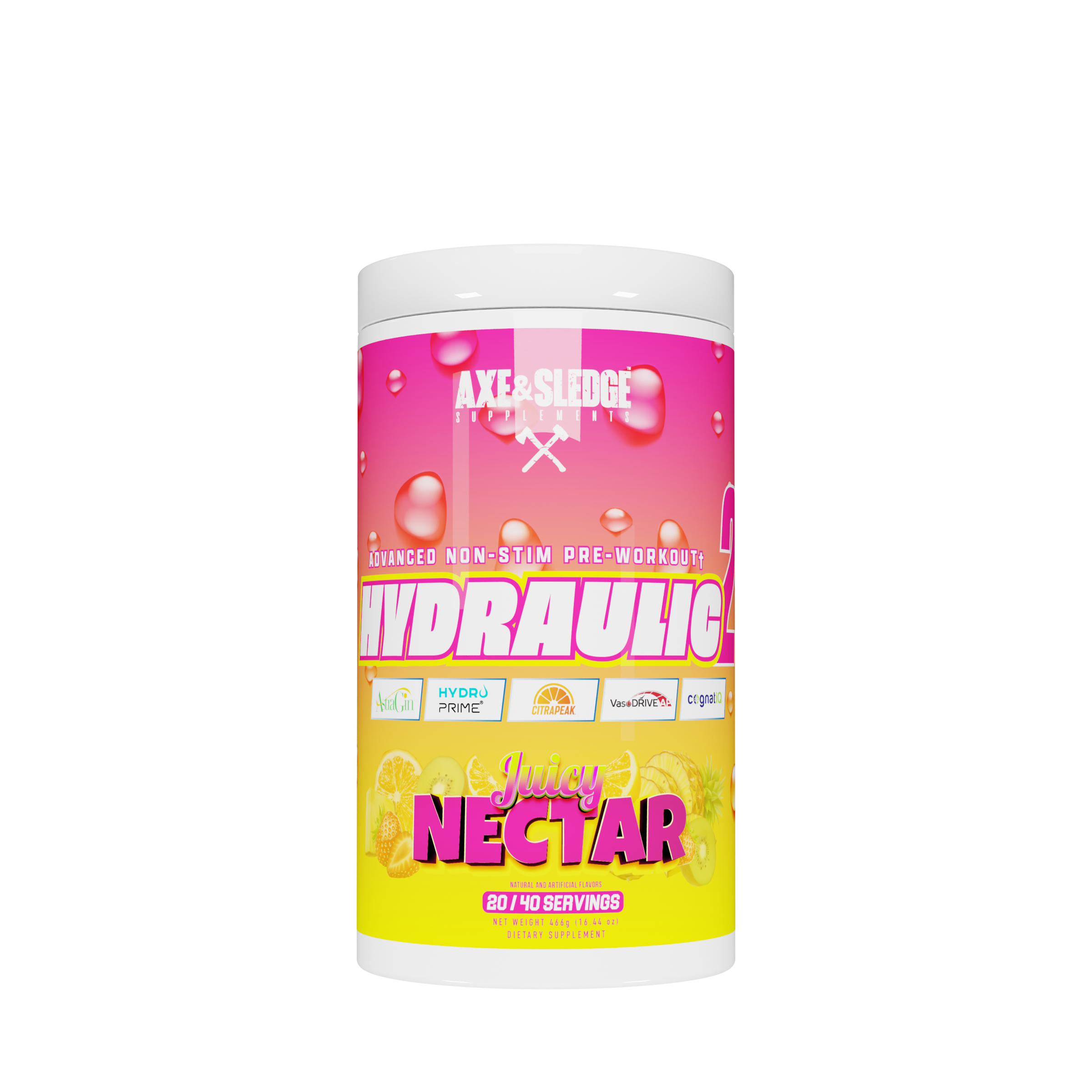 Axe & Sledge Supplements - Hydraulic 2 Non-Stim Pre-Workout - Juicy ...