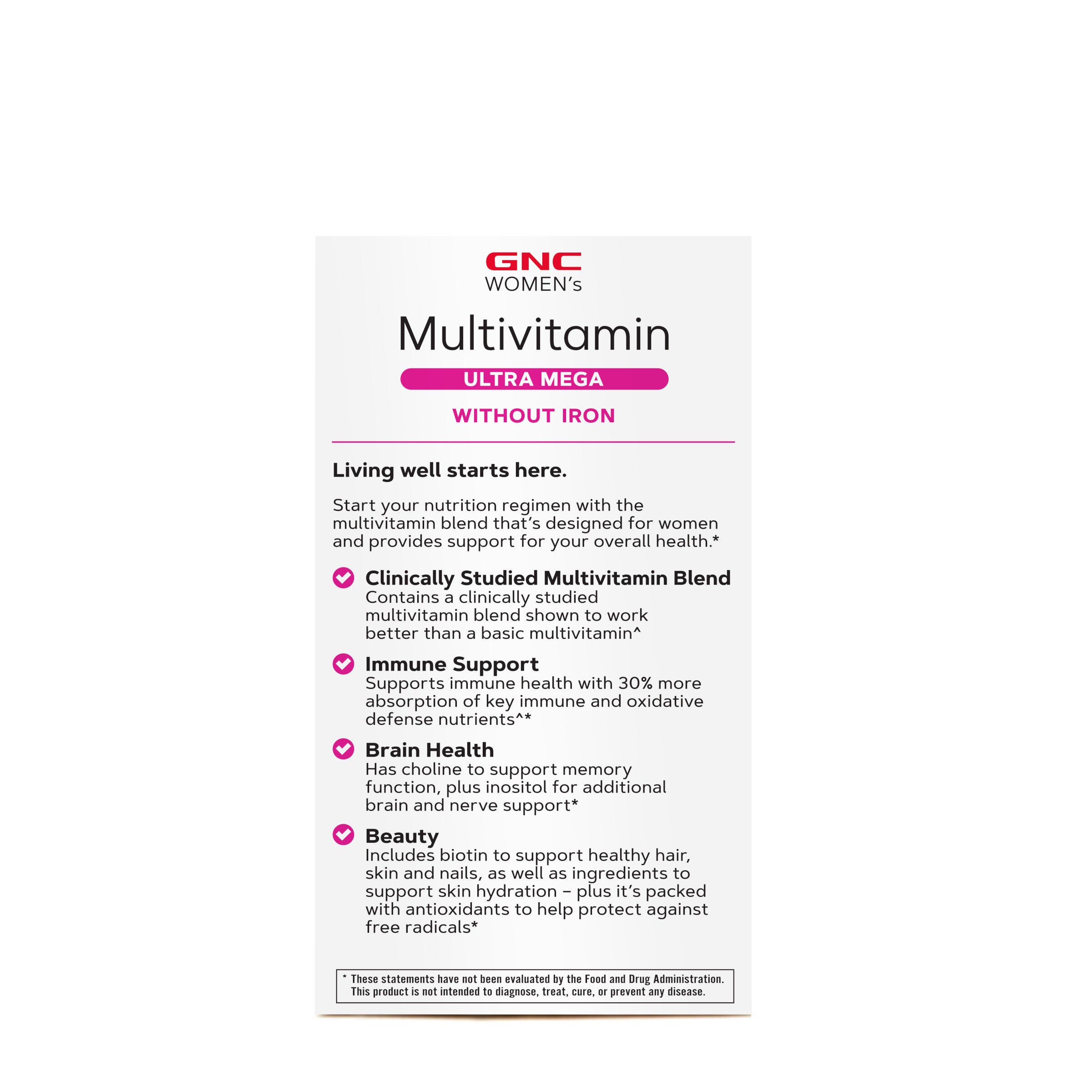 GNC Women's Multivitamin Ultra Mega Without Iron | GNC