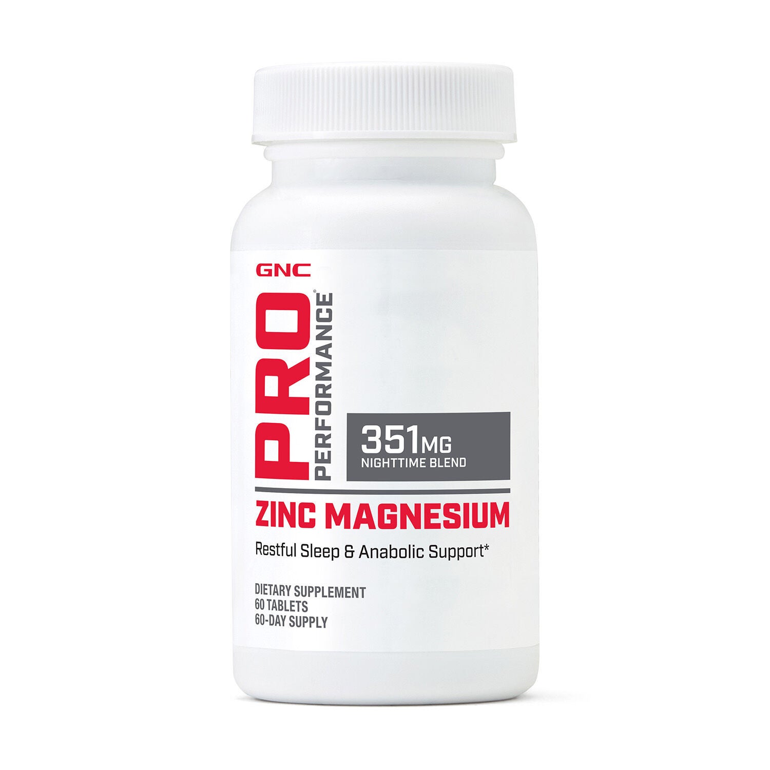 GNC Pro Performance - Zinc Magnesium 351mg - 60 Tablets (60 Servings) | GNC