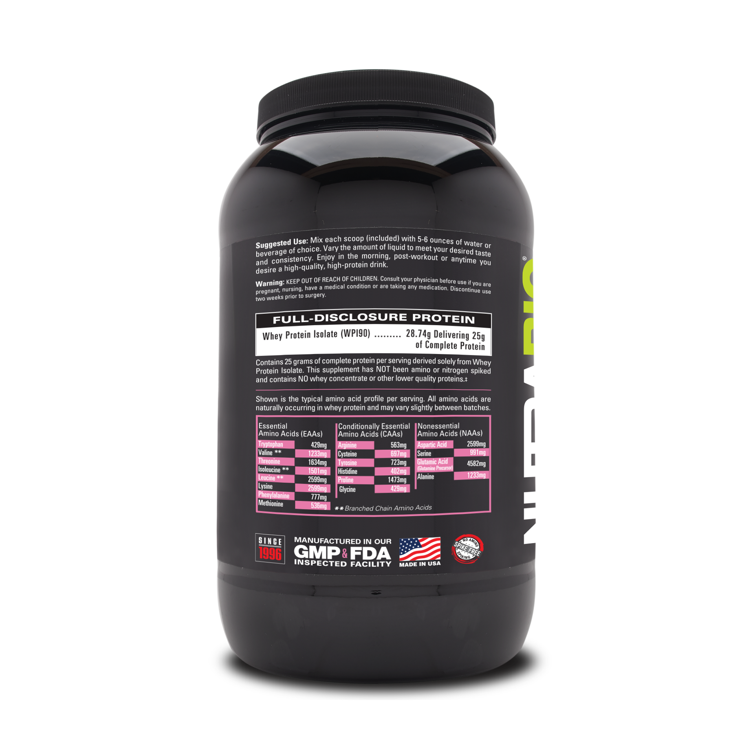 NutraBio® - Whey Protein Isolate - Strawberry Ice Cream | GNC