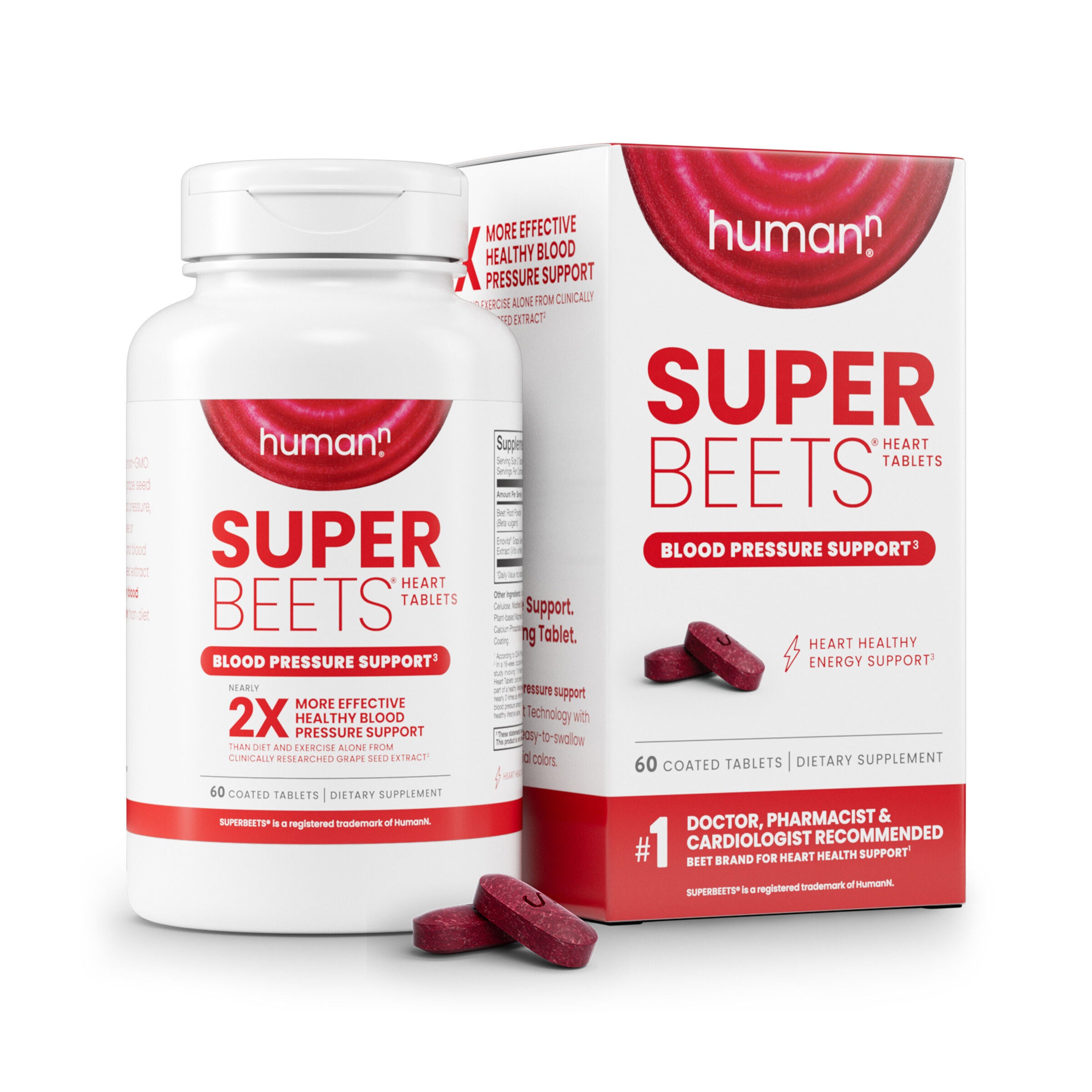 HumanN® - SuperBeets Heart Tablets: Blood Pressure Support - 60 Tablets ...