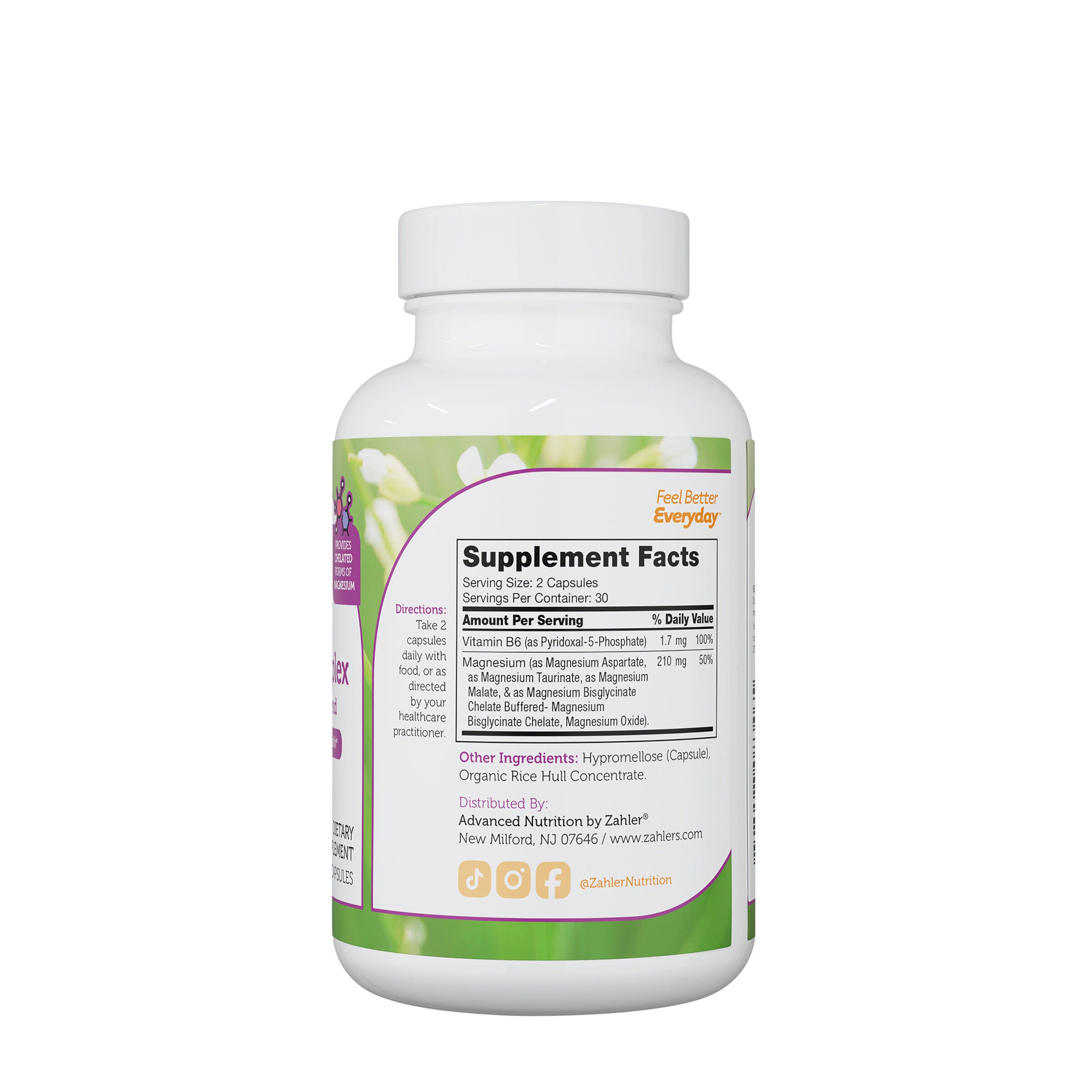 ZAHLER® - Magnesium Complex - 60 Capsules (30 Servings) | GNC