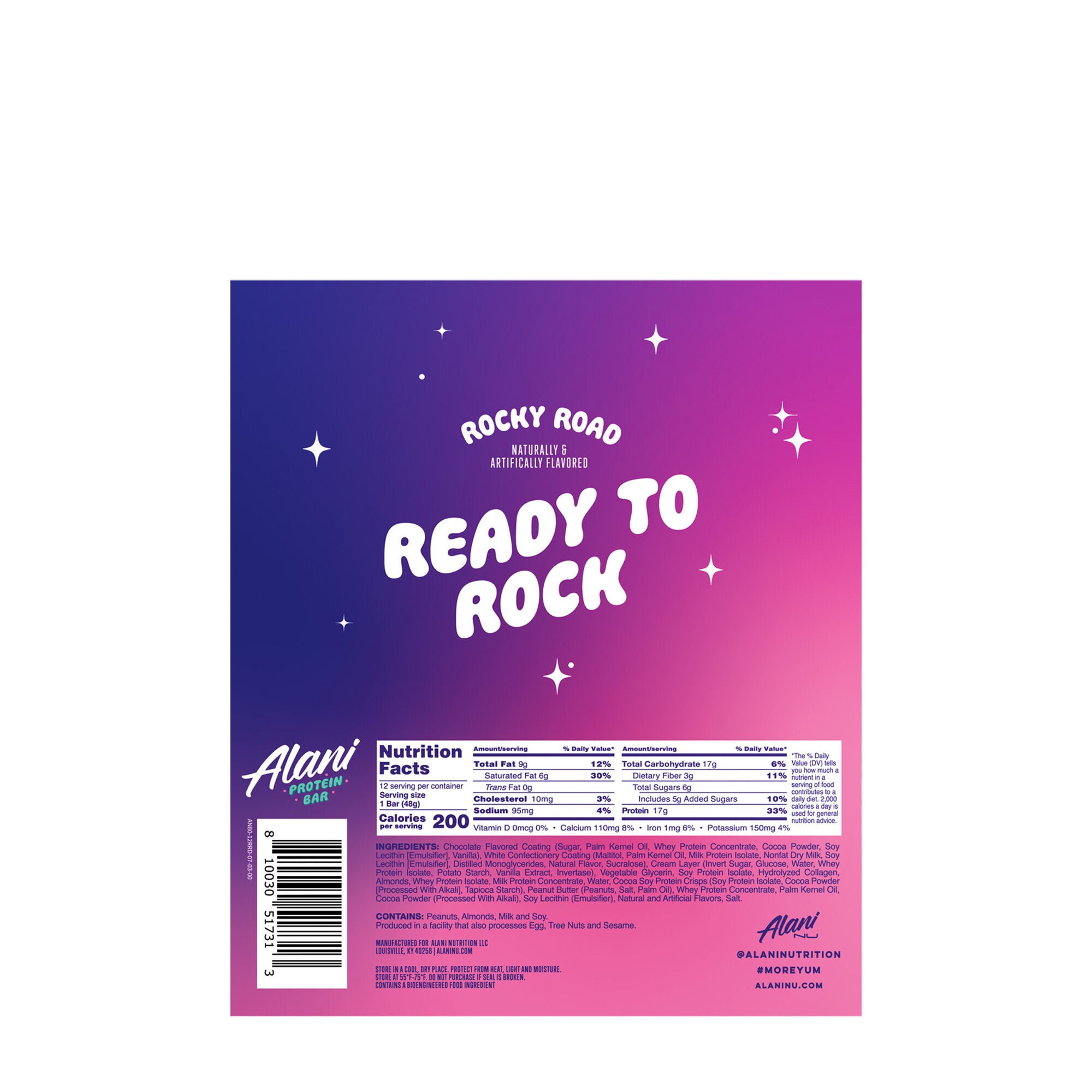 Alani Nu - Protein Bar - Rocky Road - 12 Bars | GNC