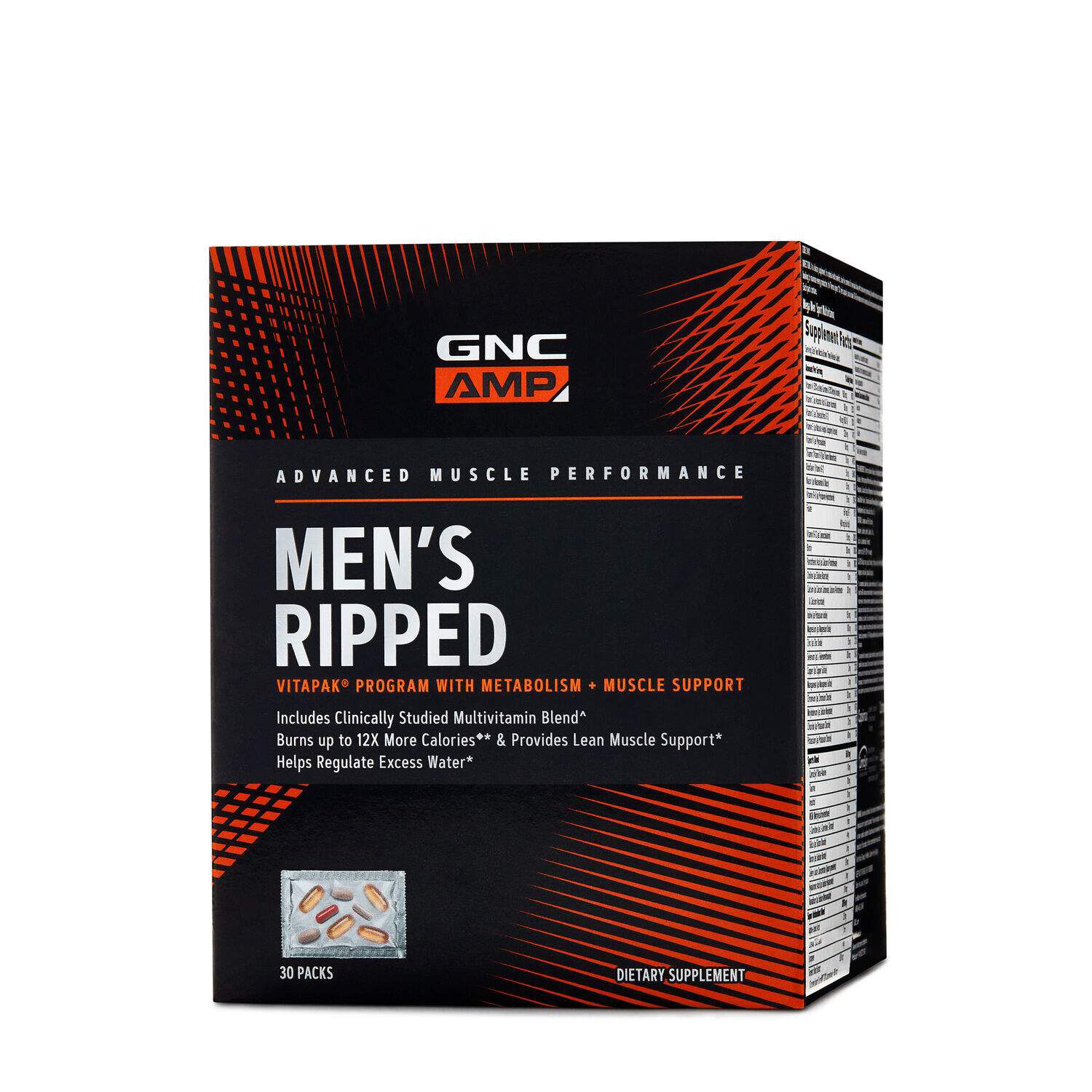 Men's Ripped Vitapak® Program With Metabolism + Muscle Support - 30 ...