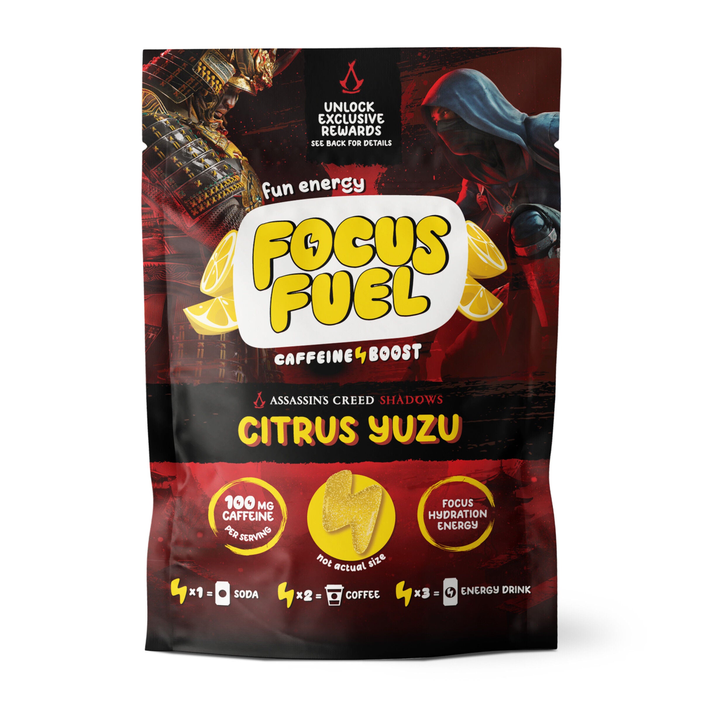 Focus Fuel - Caffeine Boost Gummies - Citrus Yuzu (12 Pack) | GNC