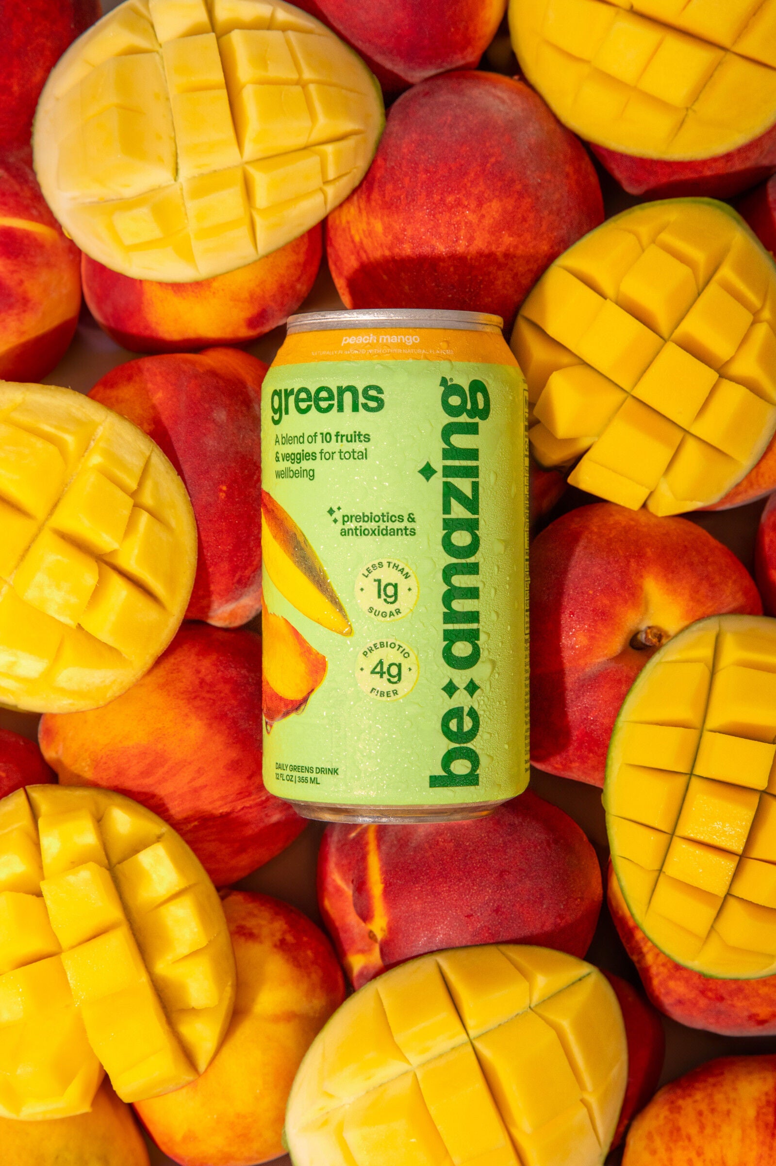 Be Amazing - Greens RTD - Peach Mango - 12 fl oz (8 Cans) | GNC