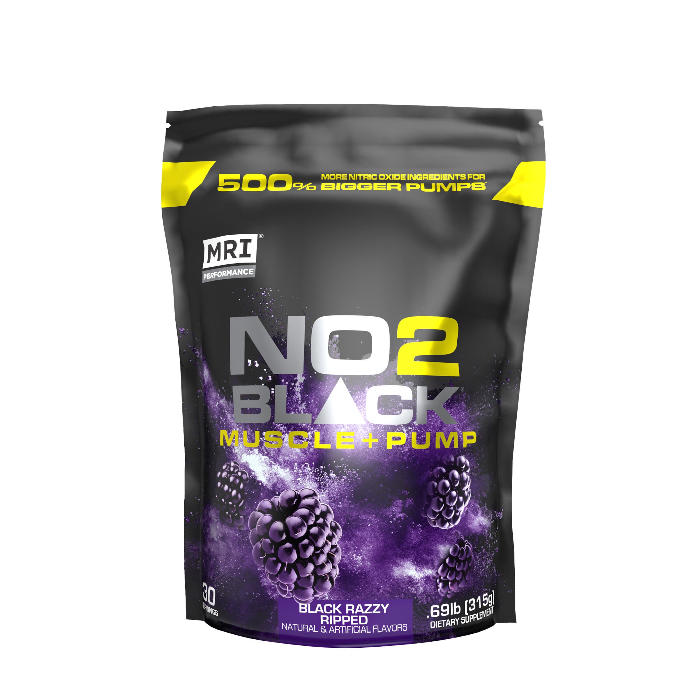 MRI® Performance - NO2 Black® Muscle + Pump - Black Razzy Ripped (30 ...