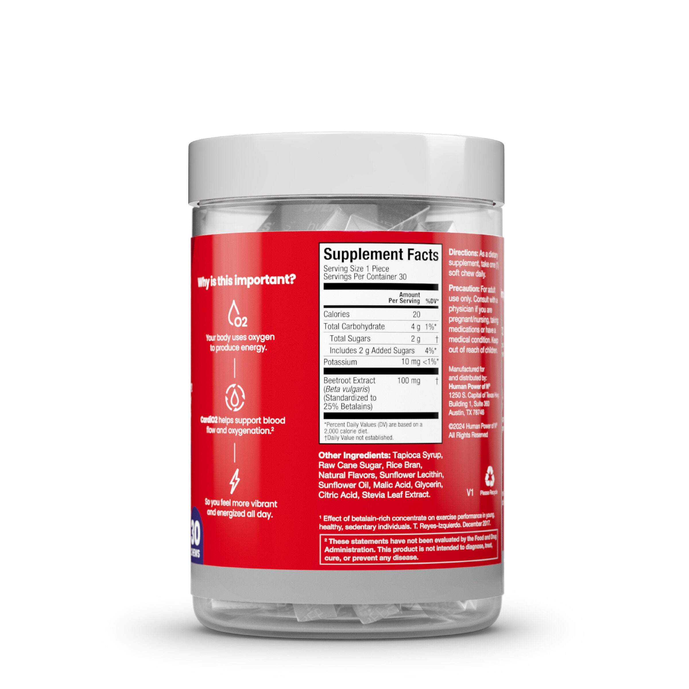 HumanN® - SuperBeets Cardio Energy Chews: Cellular Energy Support ...
