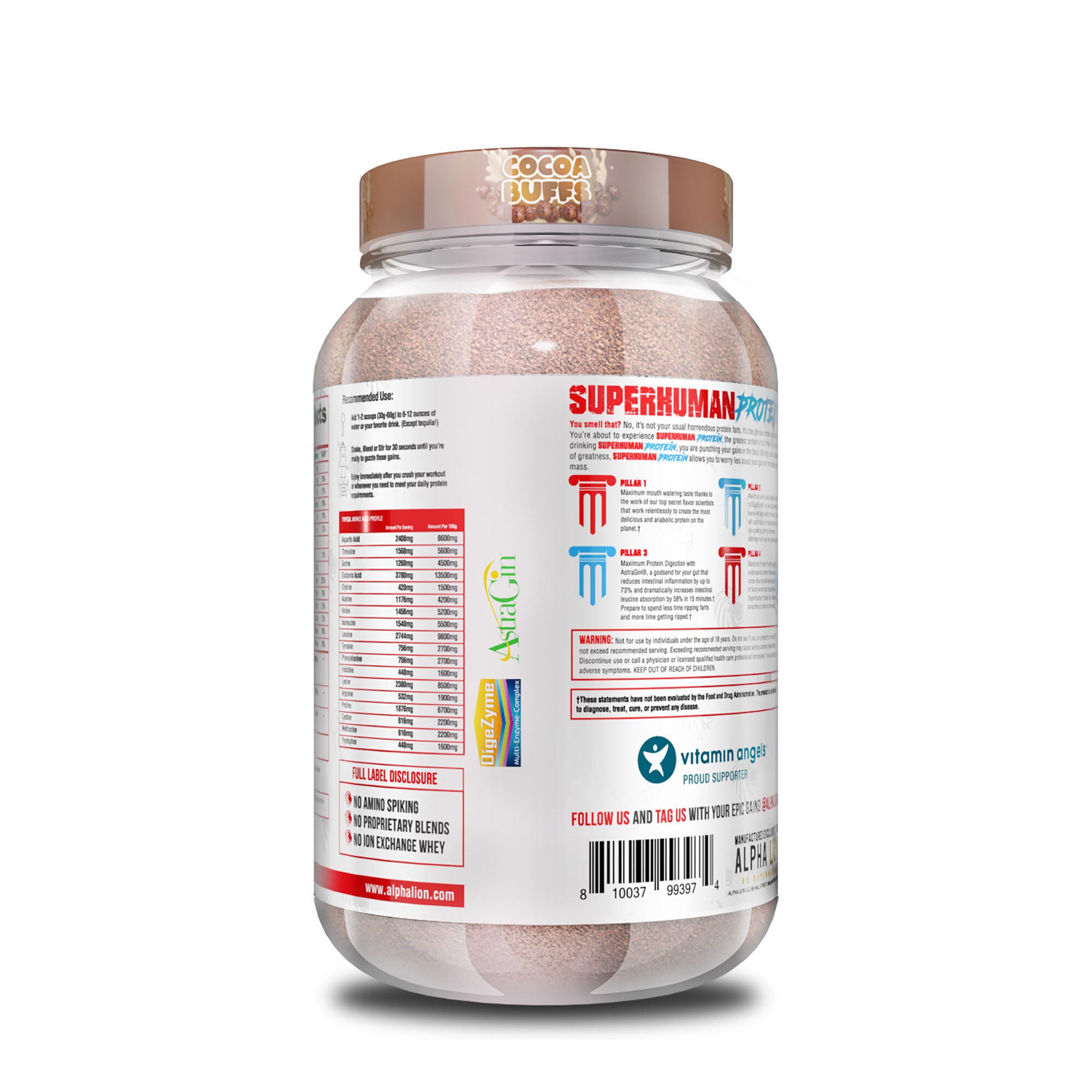 Alpha Lion - Superhuman 100% Whey Protein Isolate - Cocoa Buffs ...