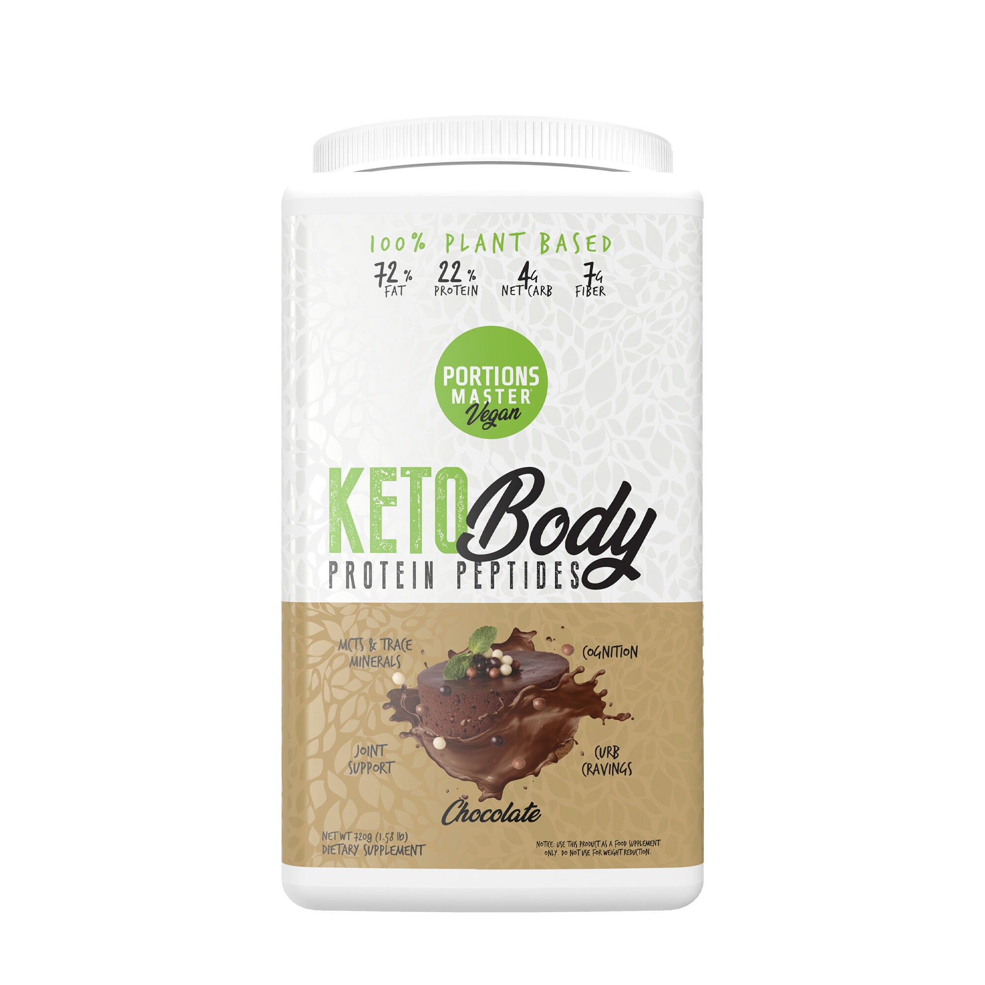Portions Master - Vegan Keto Body - Chocolate - 15 Servings | GNC