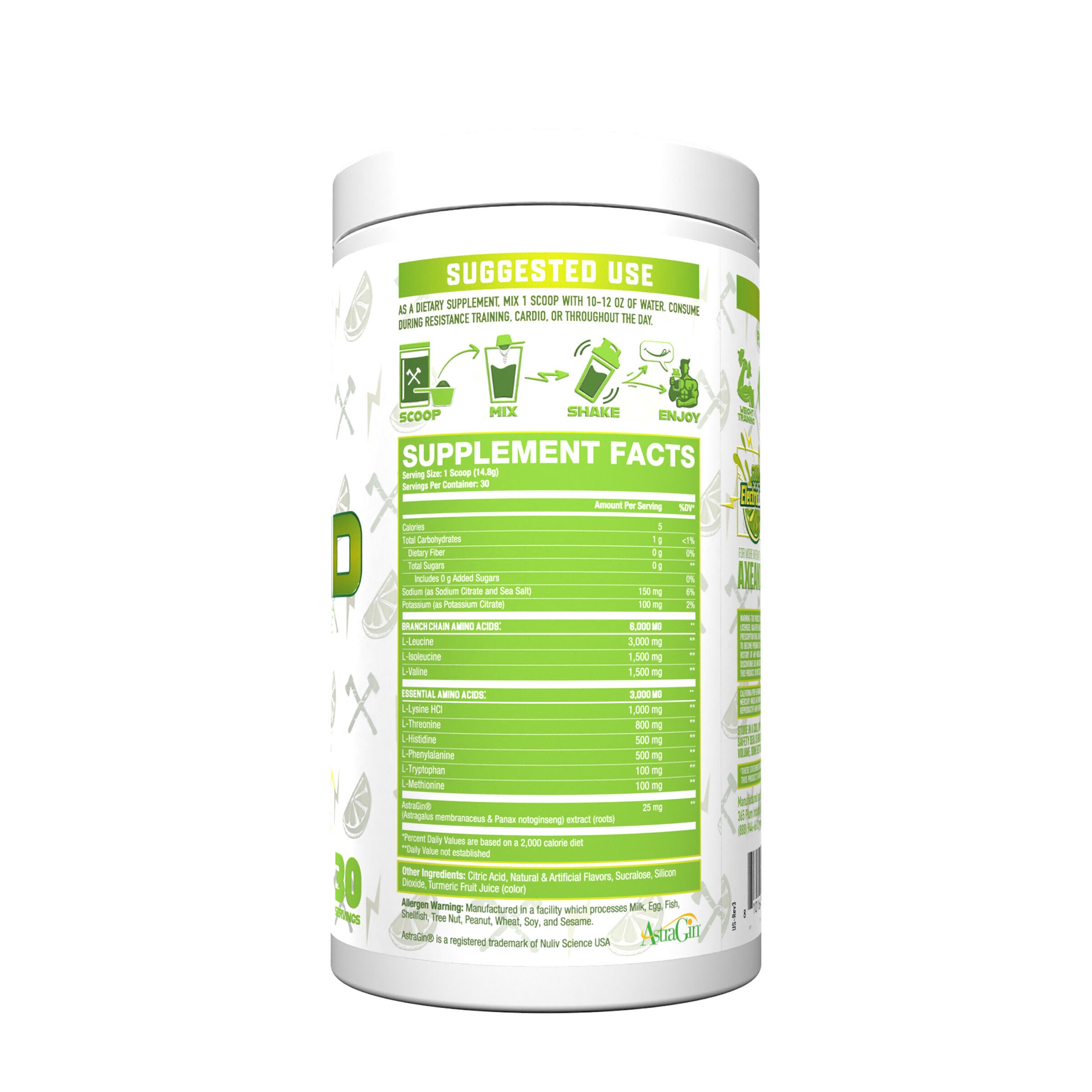 Axe & Sledge Supplements™ - The Grind V2 - Sour Electric Lime (30 ...