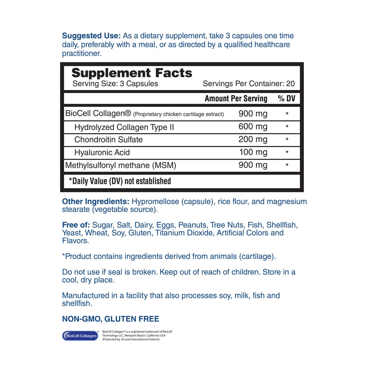 Nature's Lab® - Hyaluronic Acid with BioCell Collagen & MSM - 60 ...