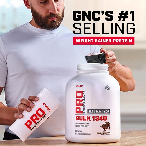 GNC Pro Performance Bulk 1340 Mass Gainer Double Chocolate | GNC