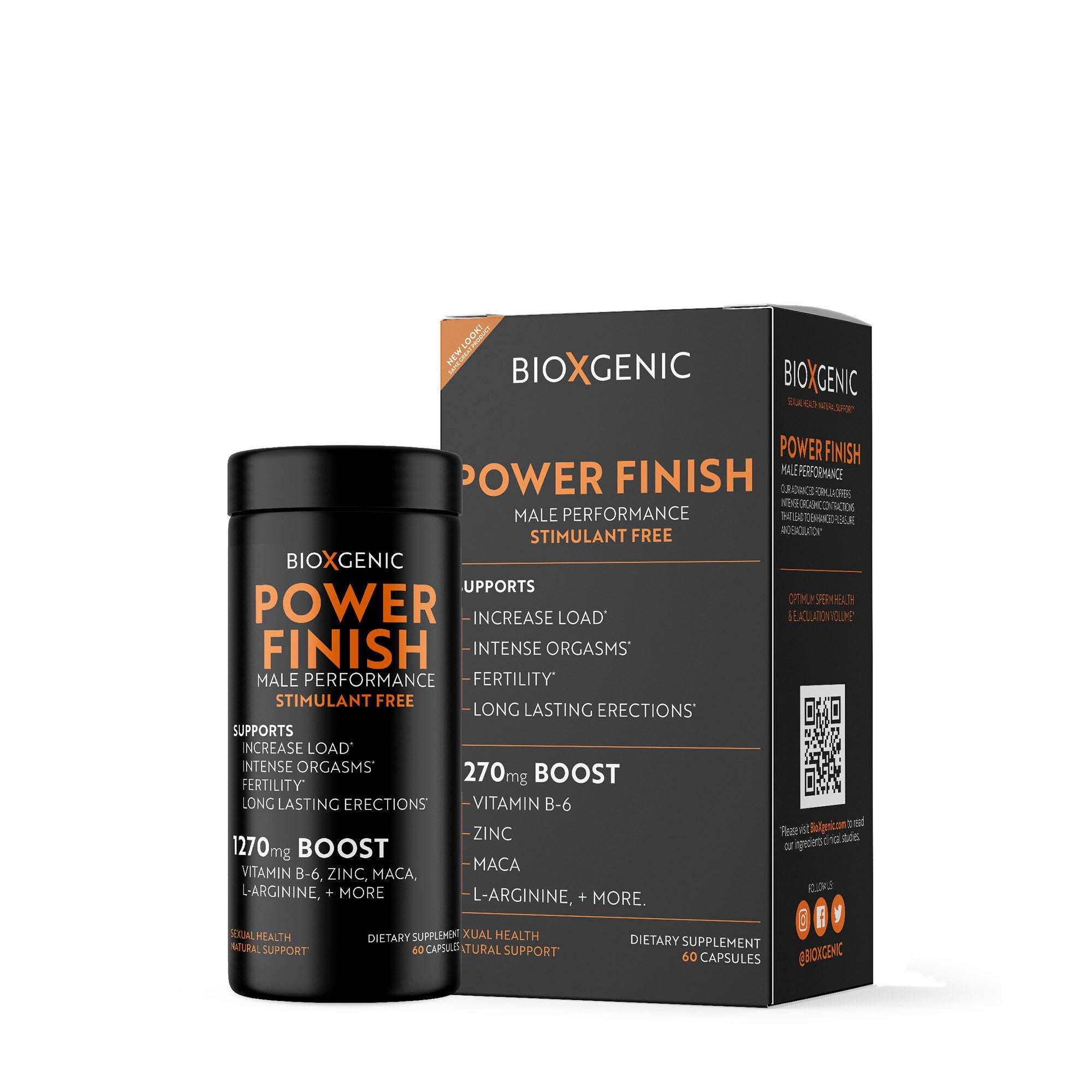 BioXgenic - Power Finish Male Performance - 60 Capsules (30 Servings) | GNC