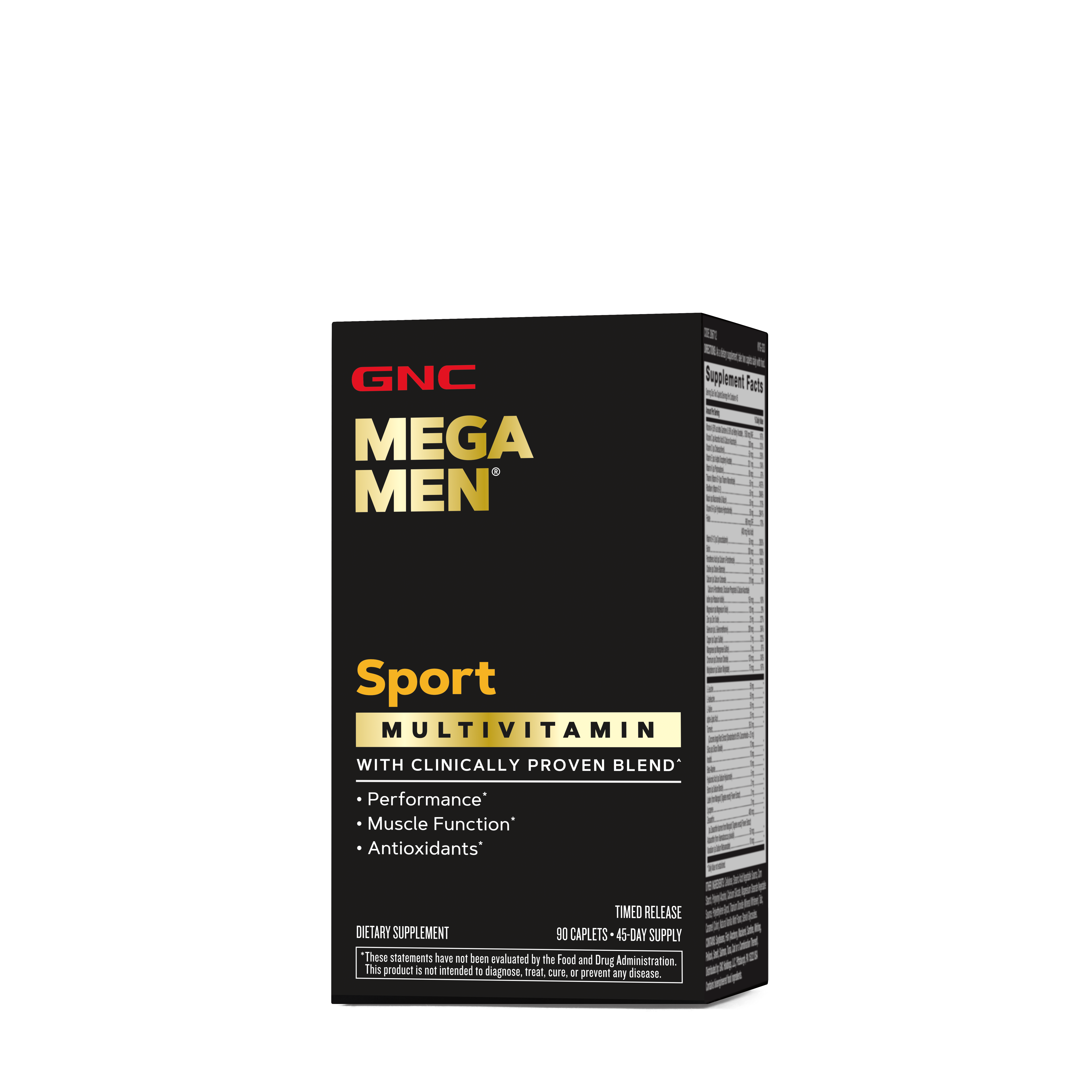 GNC Mega Men® - Sport Multivitamin - 90 Caplets (45 Servings) | GNC