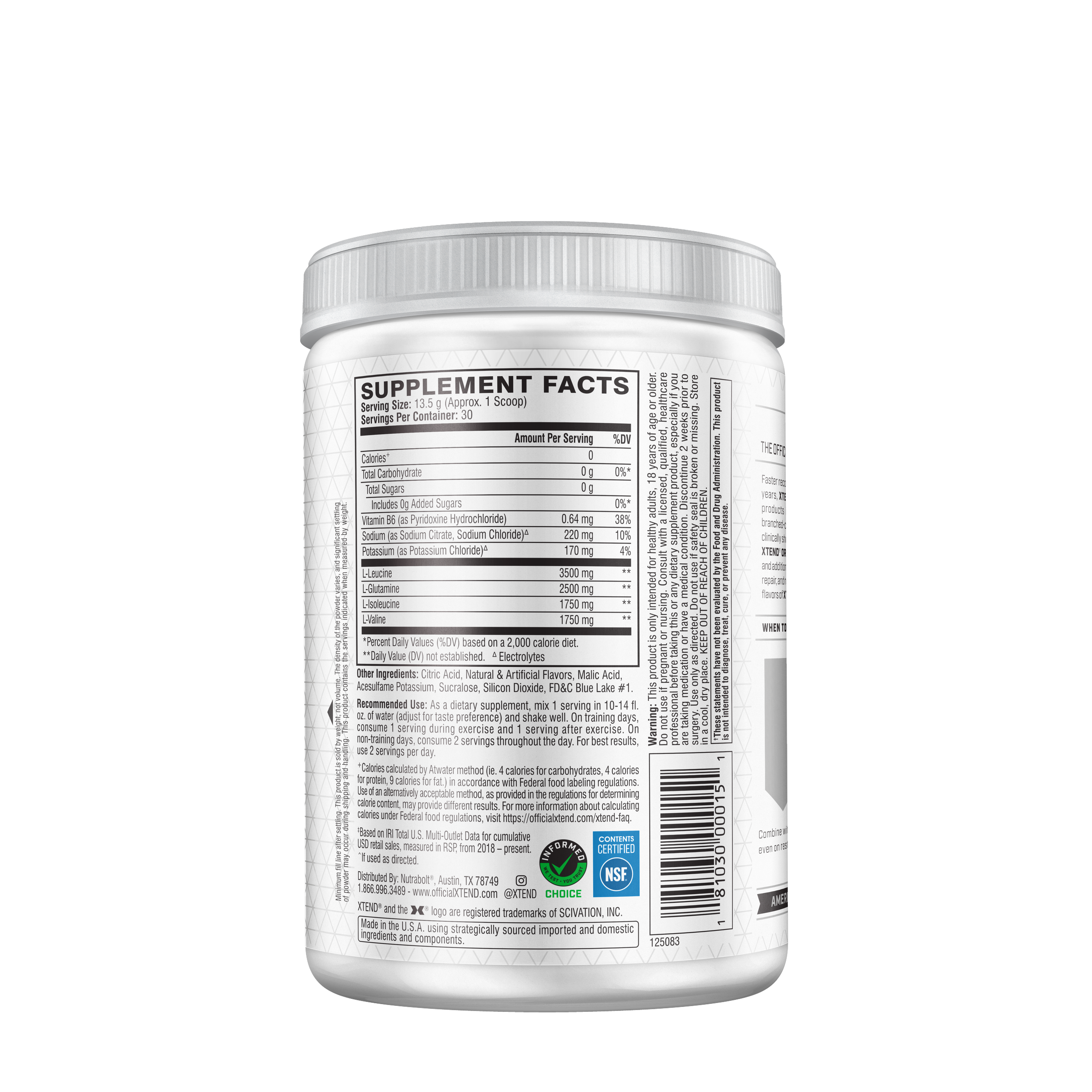 XTEND® BCAAs - Blue Raspberry - 14.8 oz. | GNC