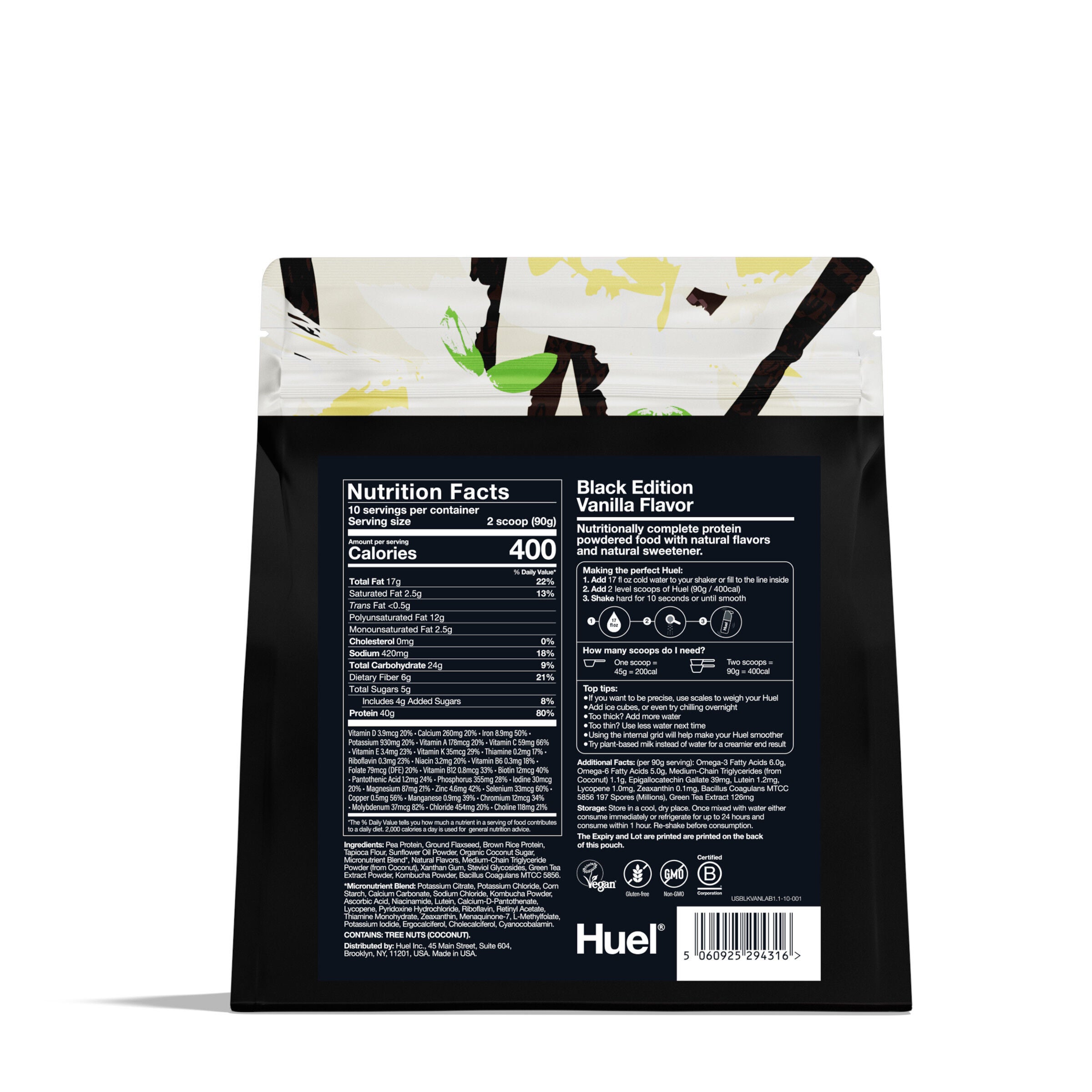 Huel® - Black Edition: High-Protein Powder - Vanilla (10 Servings) | GNC