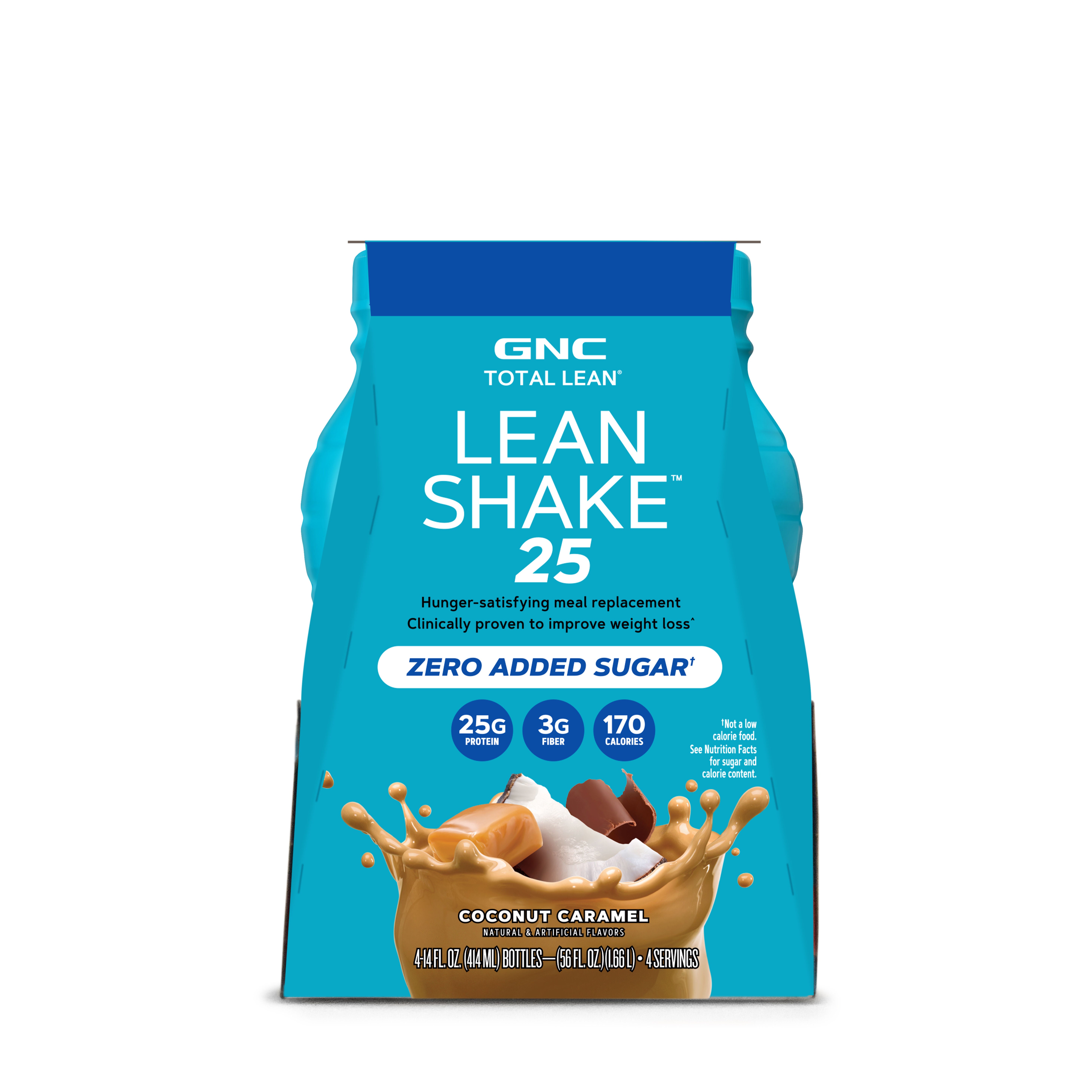 GNC Total Lean® - Lean Shake™ 25 - Coconut Caramel - 14oz. (4 Bottles ...
