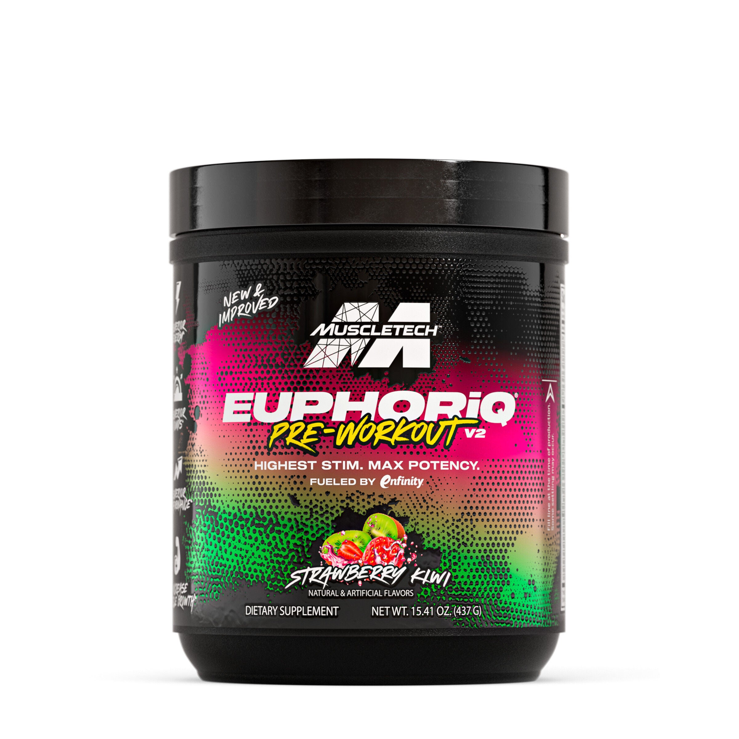 MuscleTech™ - EuphoriQ Pre-Workout V2 - Strawberry Kiwi (20 Servings) | GNC