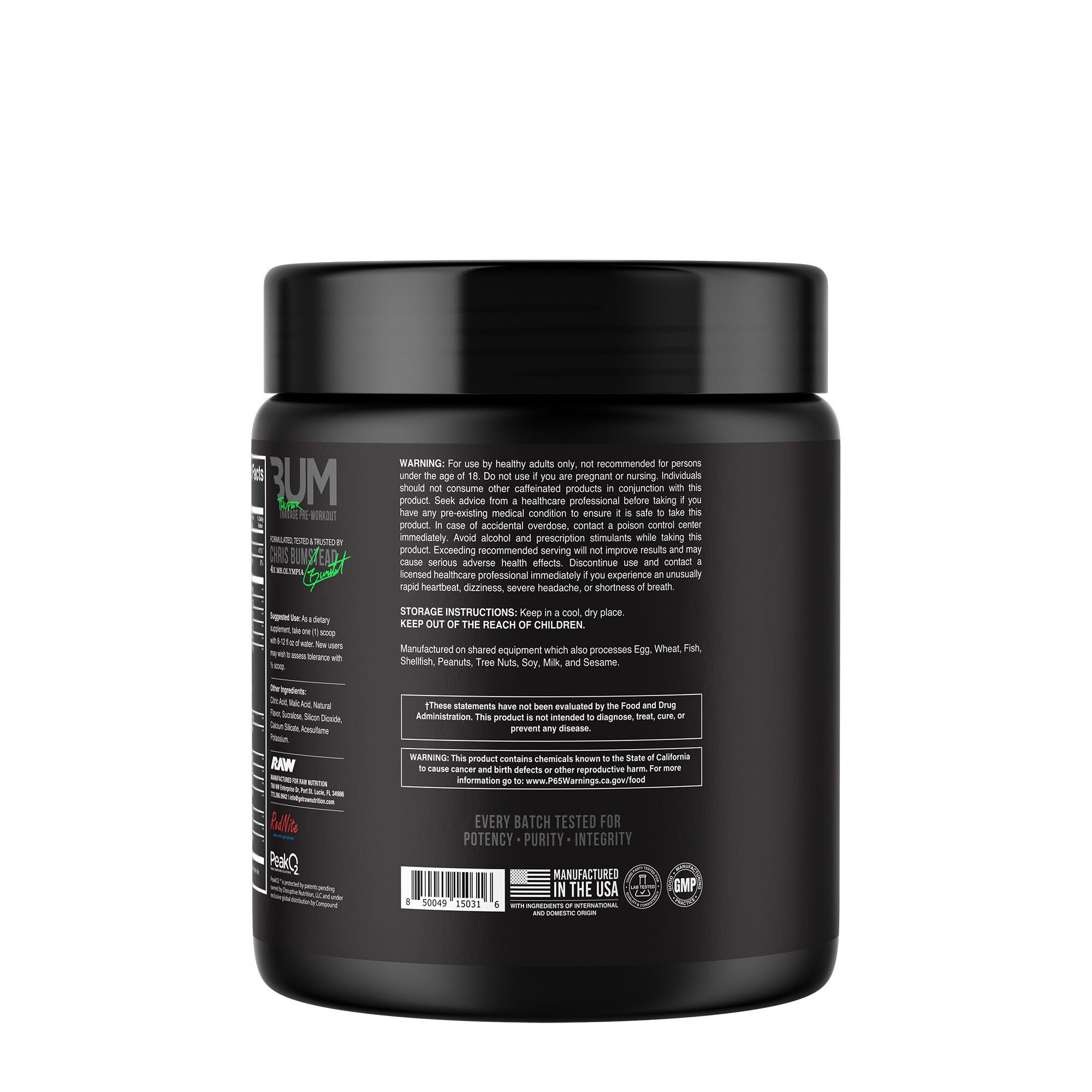 Raw Nutrition - Thuper Thavage Pre-Workout - White Cherry - 21.8oz | GNC