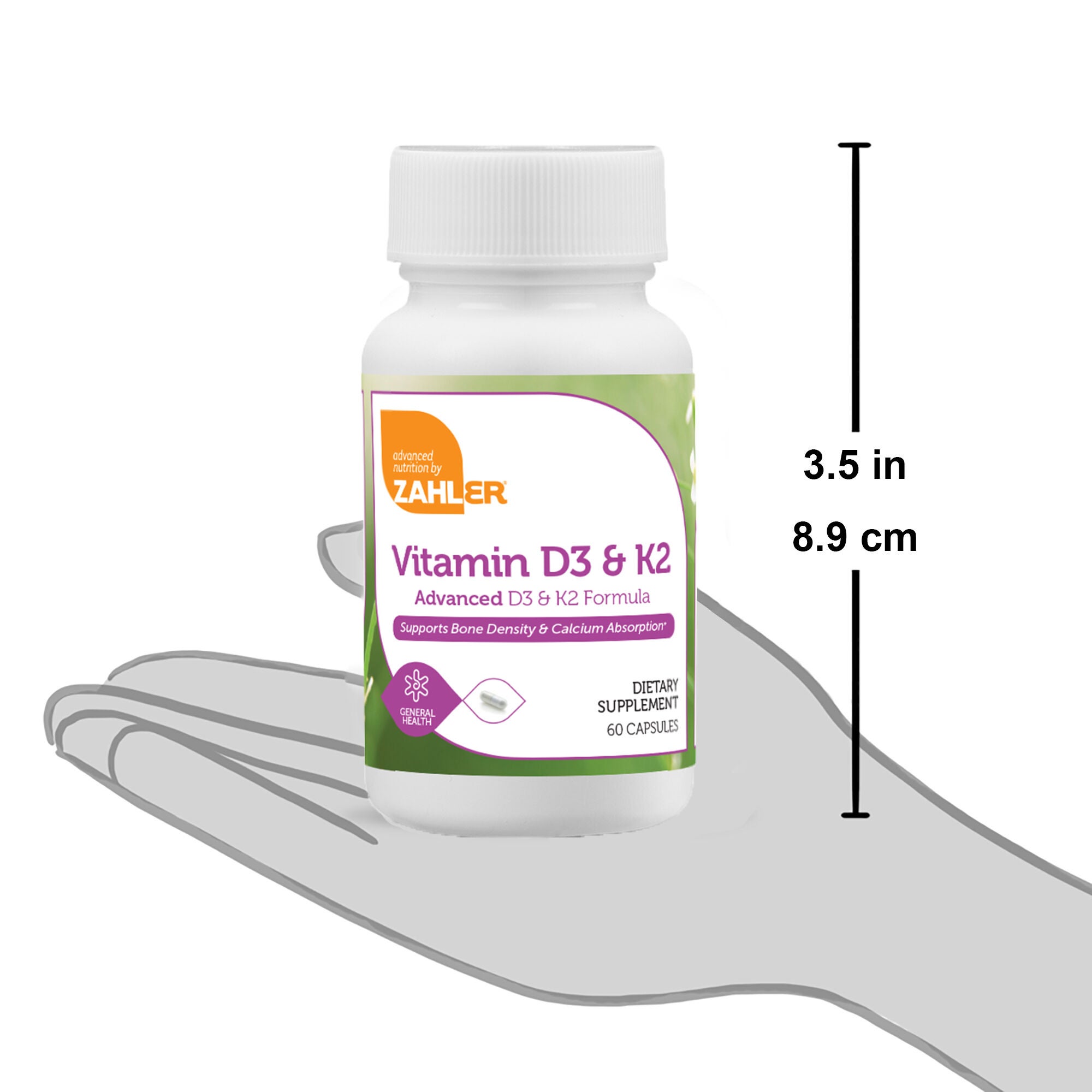 ZAHLER® - Vitamin D3 & K2 - 60 Capsules | GNC