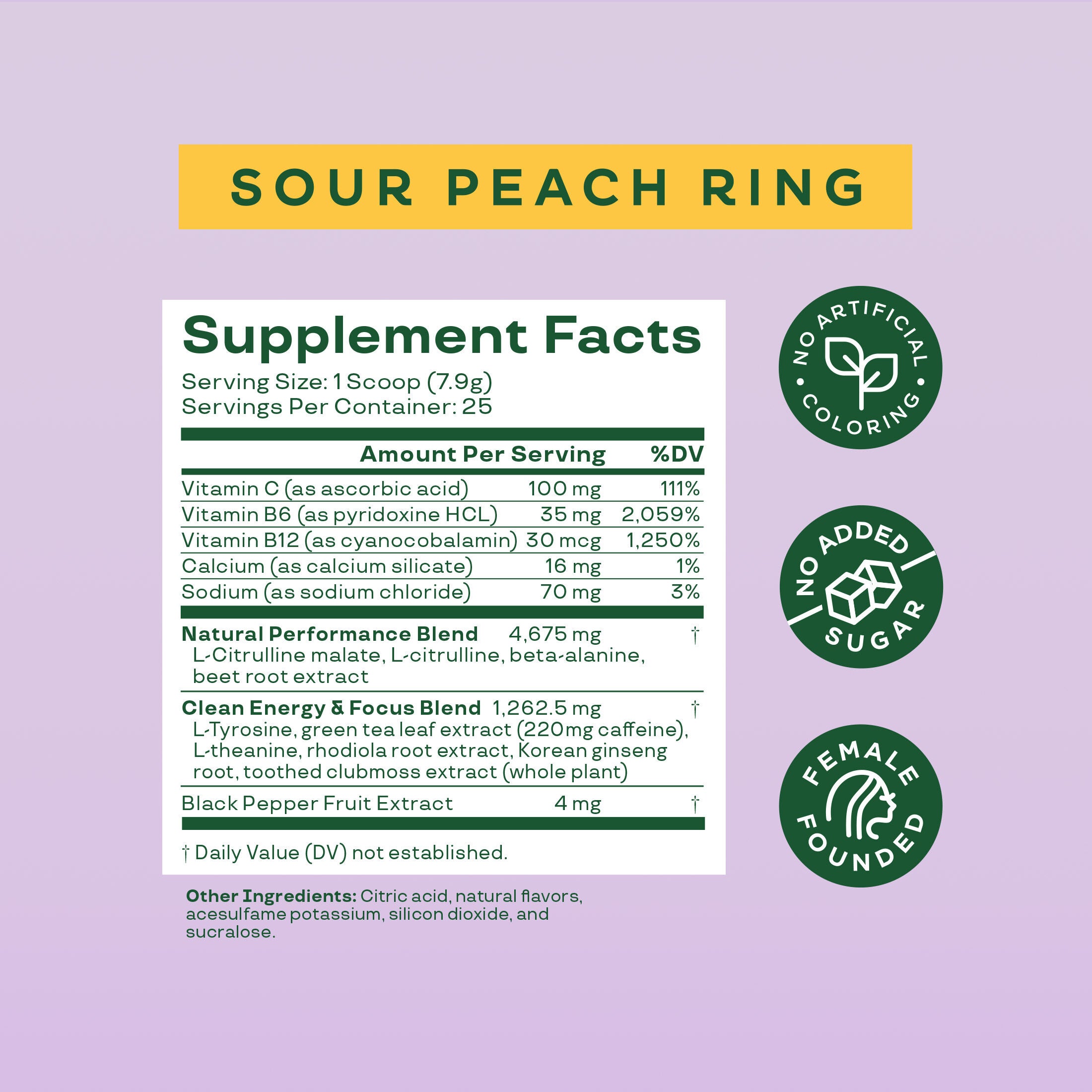 Bloom - High Energy Pre-Workout - Sour Peach Ring - 25 Servings | GNC