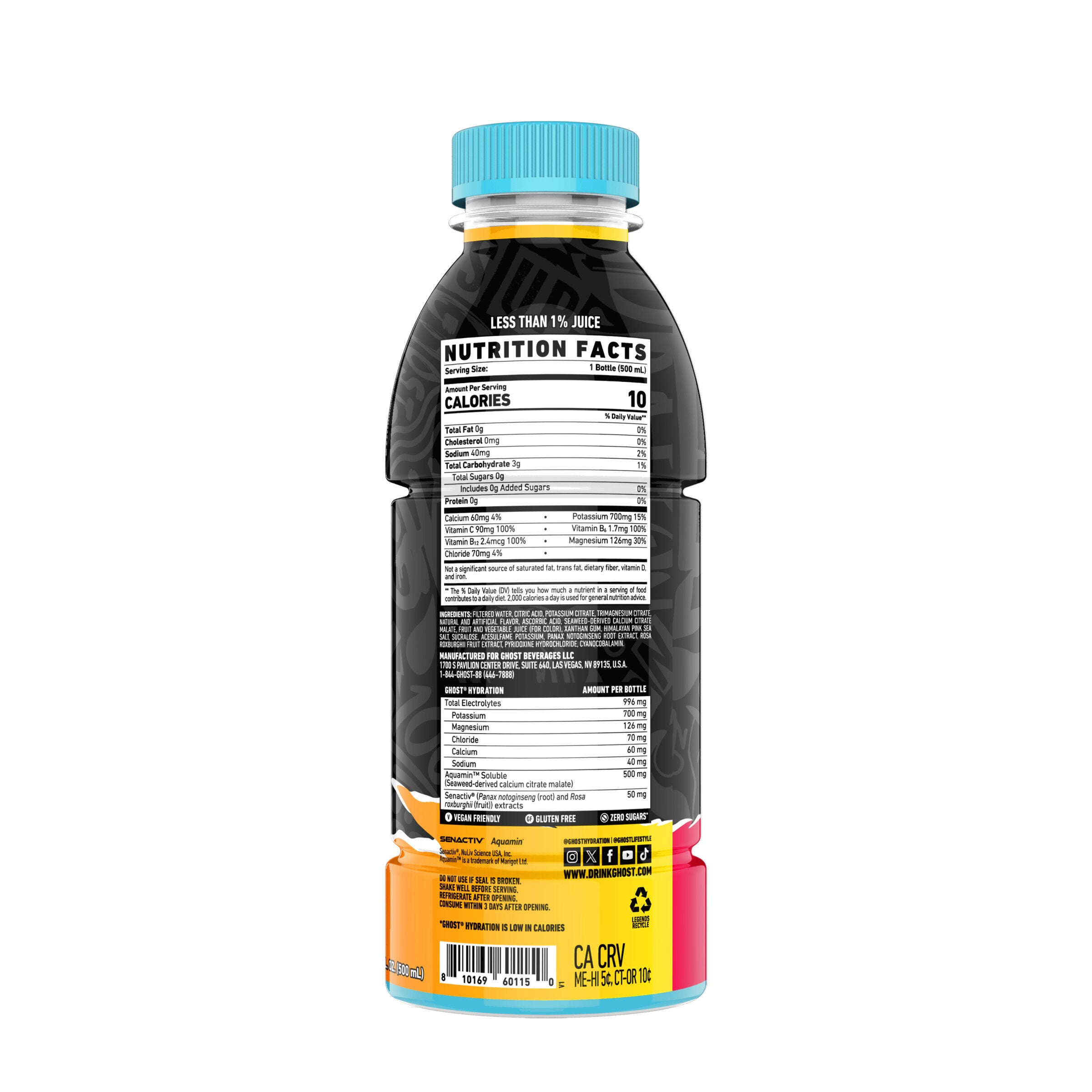 GHOST® - Hydration Drink - Strawbango - 16.9oz. (12 Bottles) | GNC