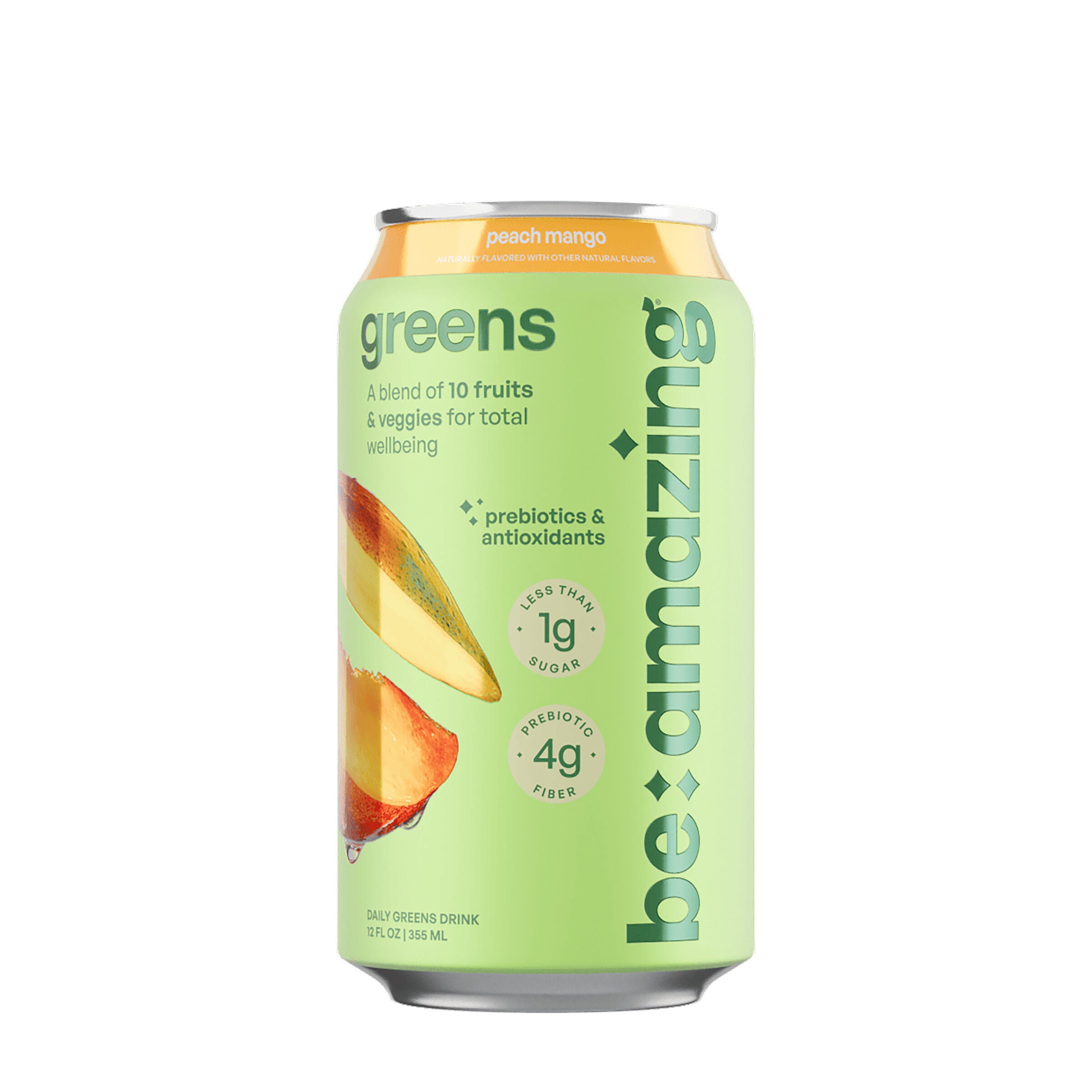 Be Amazing - Greens RTD - Peach Mango - 12 fl oz (8 Cans) | GNC