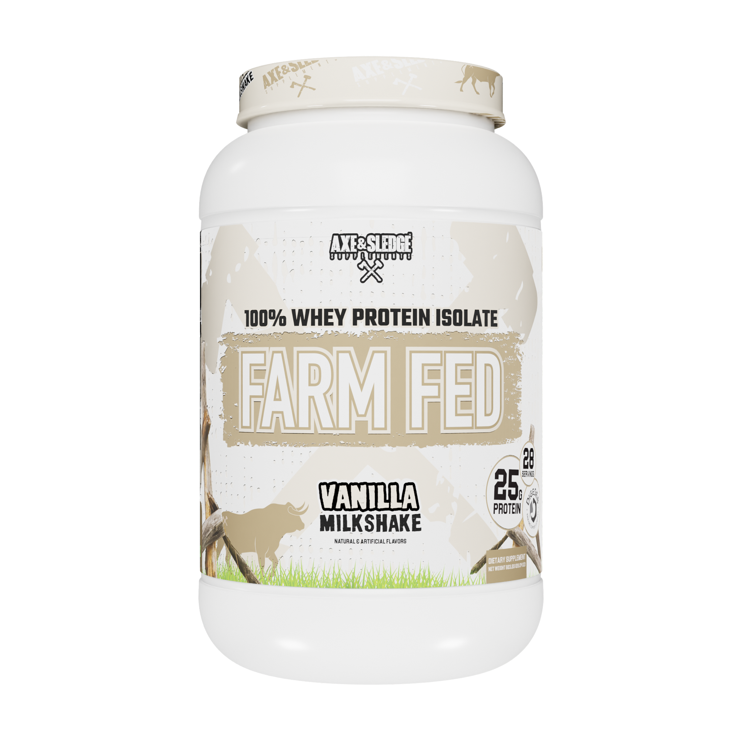 Axe & Sledge Supplements™ - Farm Fed Protein - Vanilla Milkshake (28 ...