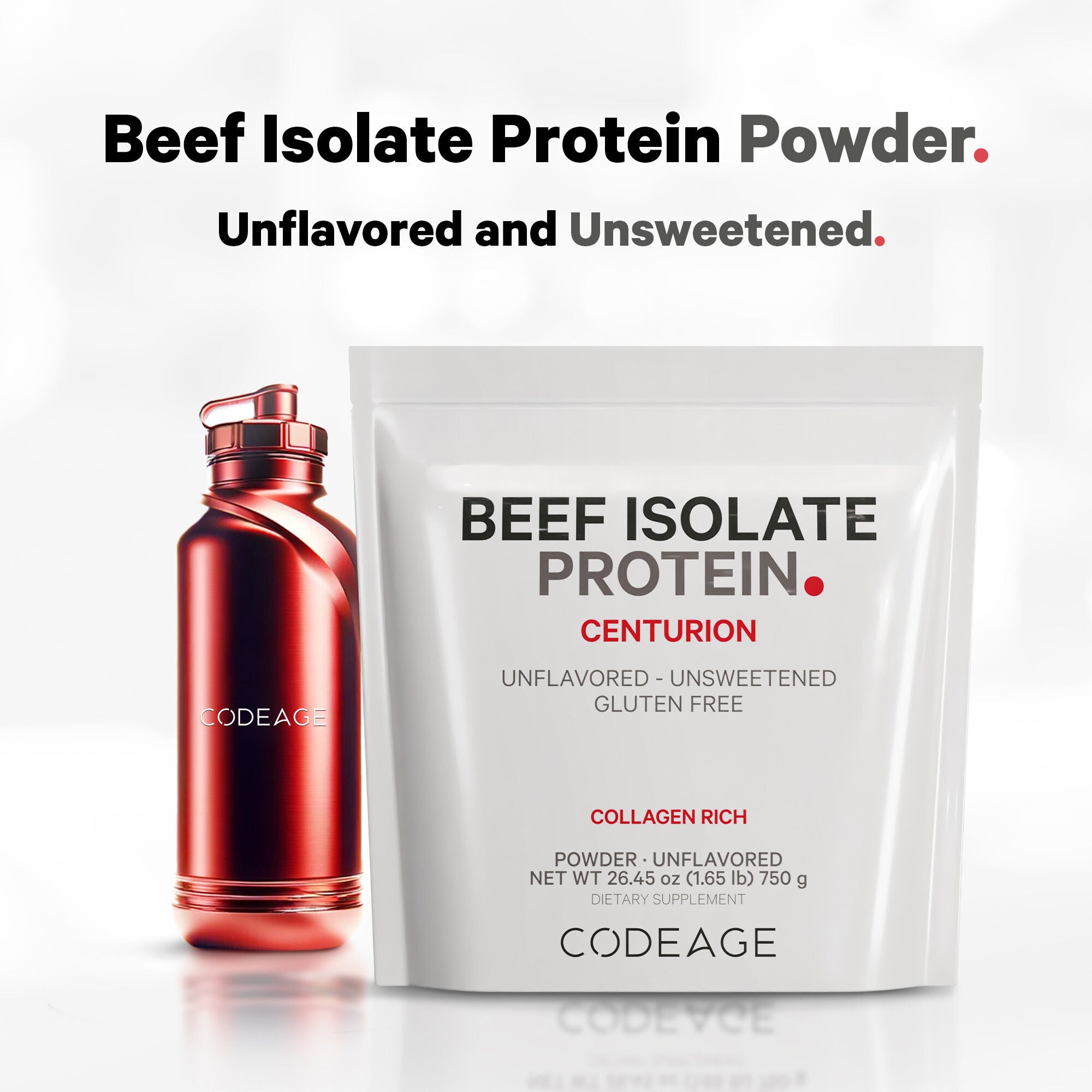Codeage - Beef Isolate Protein - Unflavored (30 Servings) | GNC