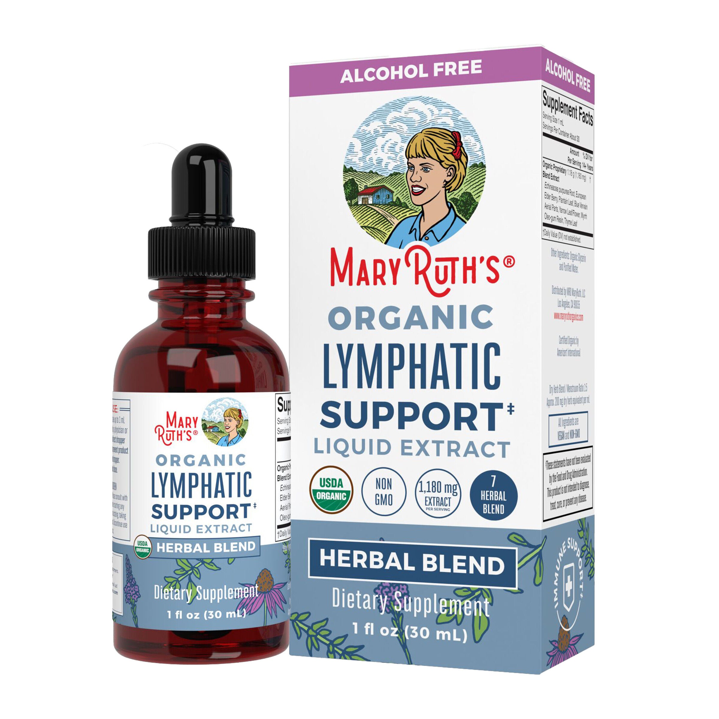 Mary Ruth's - Organic Lymphatic Support Liquid Extract - 1 fl oz (30 ...