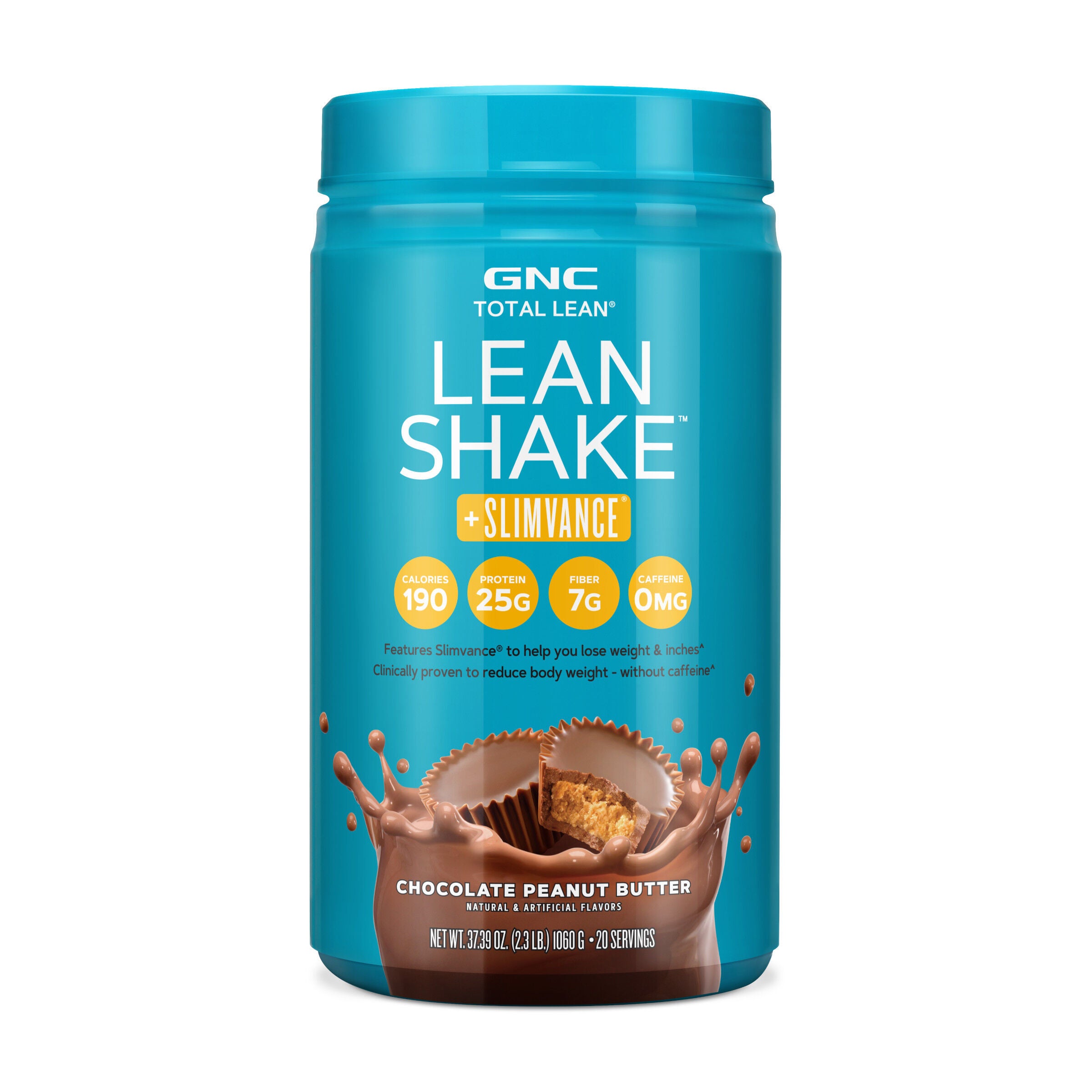 GNC Total Lean Lean Shake + Slimvance® Non Stim - Chocolate Peanut ...