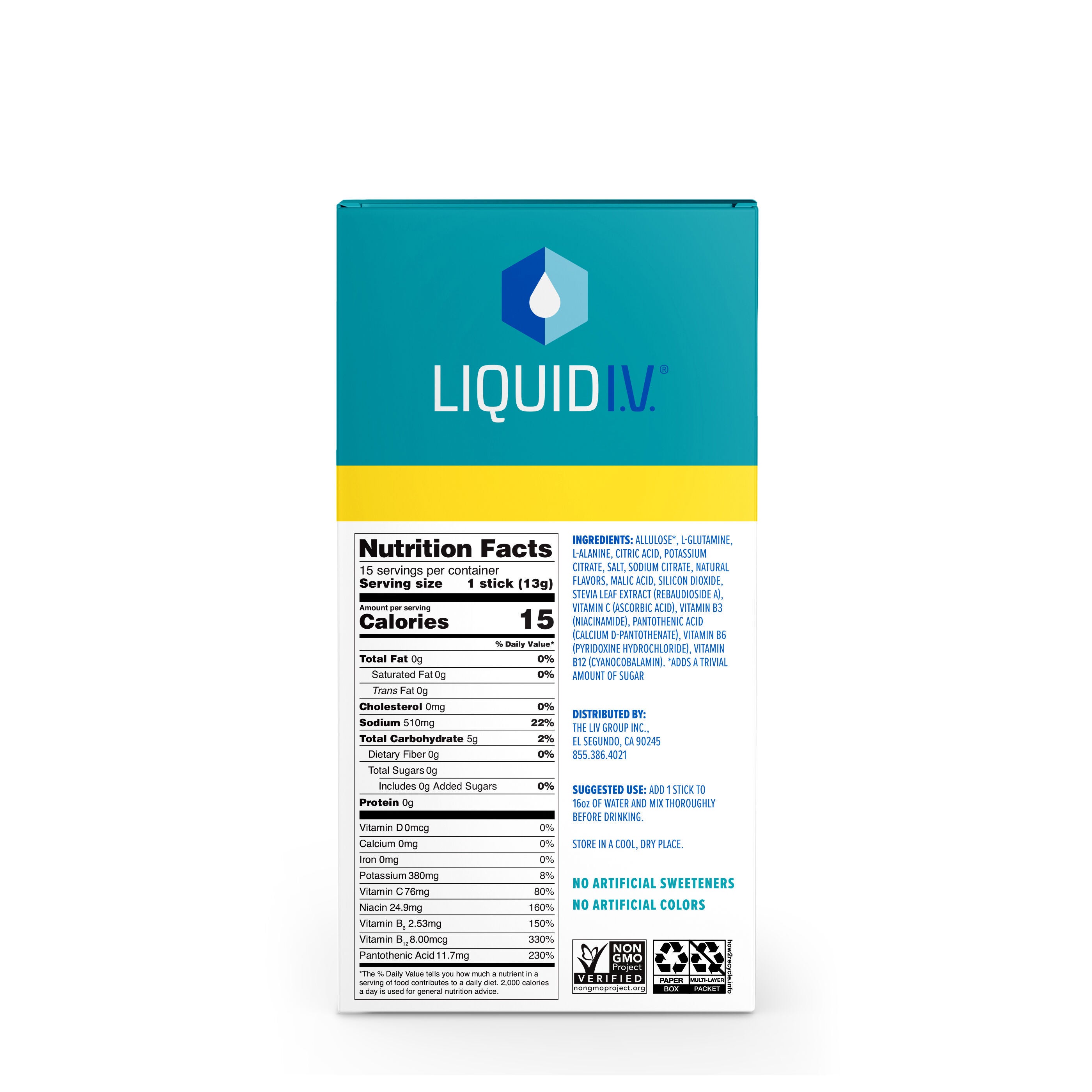 Liquid I.V.® - Hydration Multiplier Drink Mix: Sugar-Free - White Peach ...